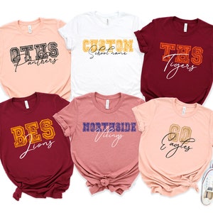 Custom School T-shirts, Retro Custom School Shirt, School Mascot Shirt ...