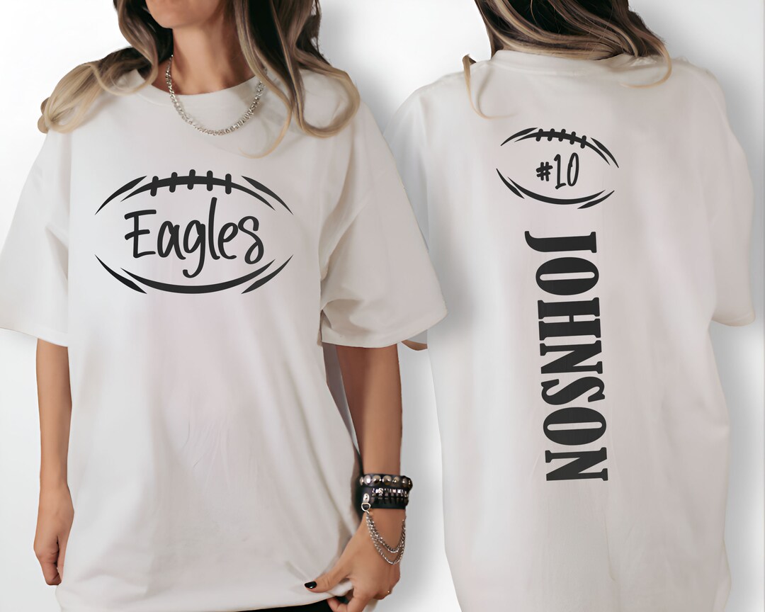 Custom Football T-shirt - Front and Back Personalized Shirt ...