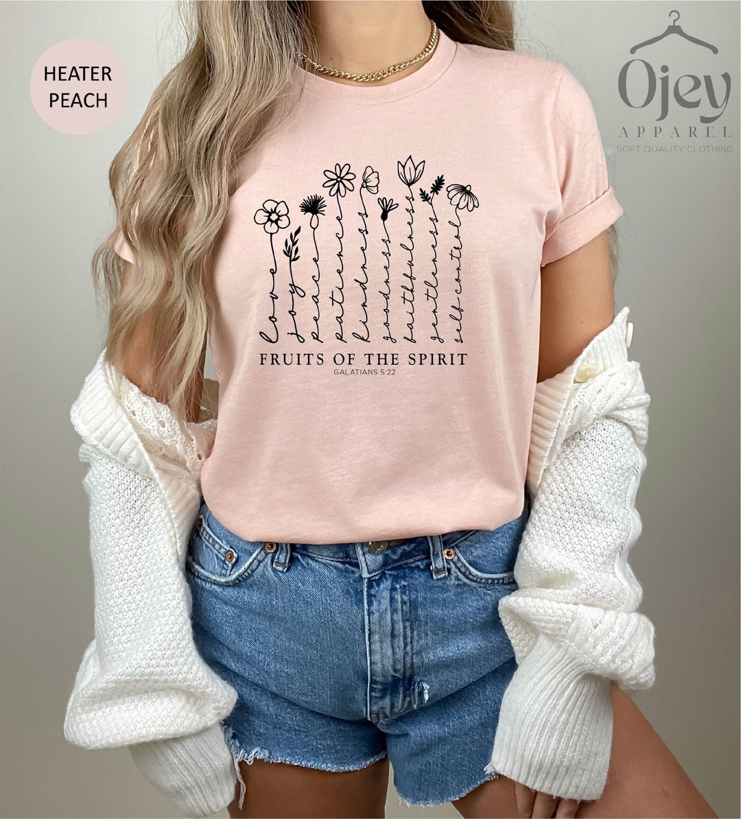 Fruits of the Spirit Shirt, Christian T-shirts, Bible Verse Shirts ...