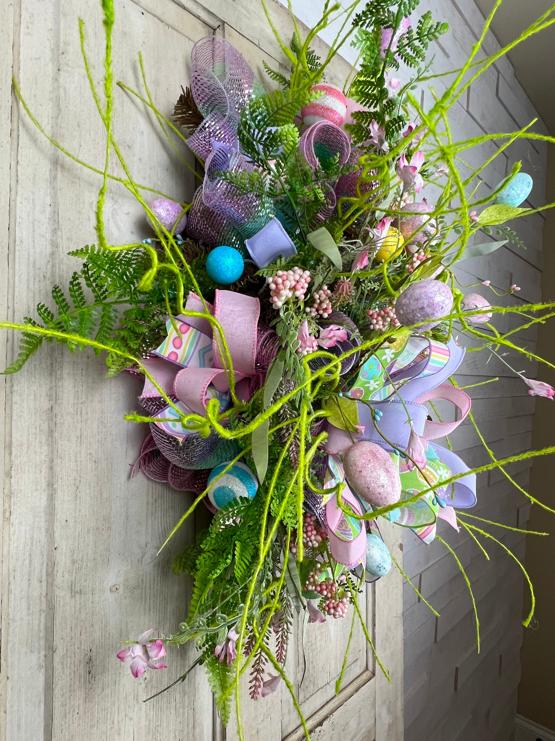 Easter Swag, Easter Wreath, Easters Eggs, Front Door Decor, Easter ...