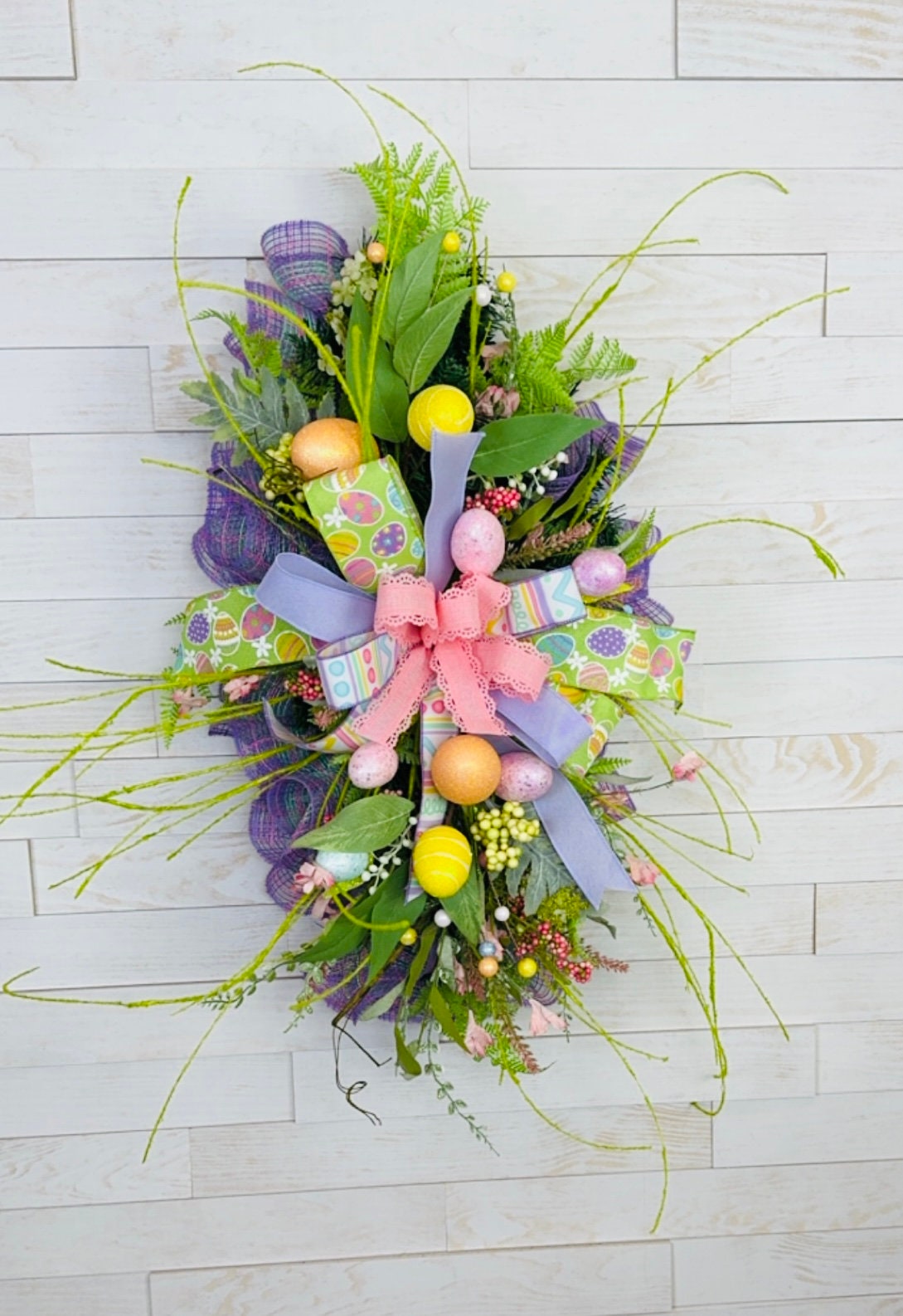Easter Swag, Easter Wreath, Easters Eggs, Front Door Decor, Easter ...