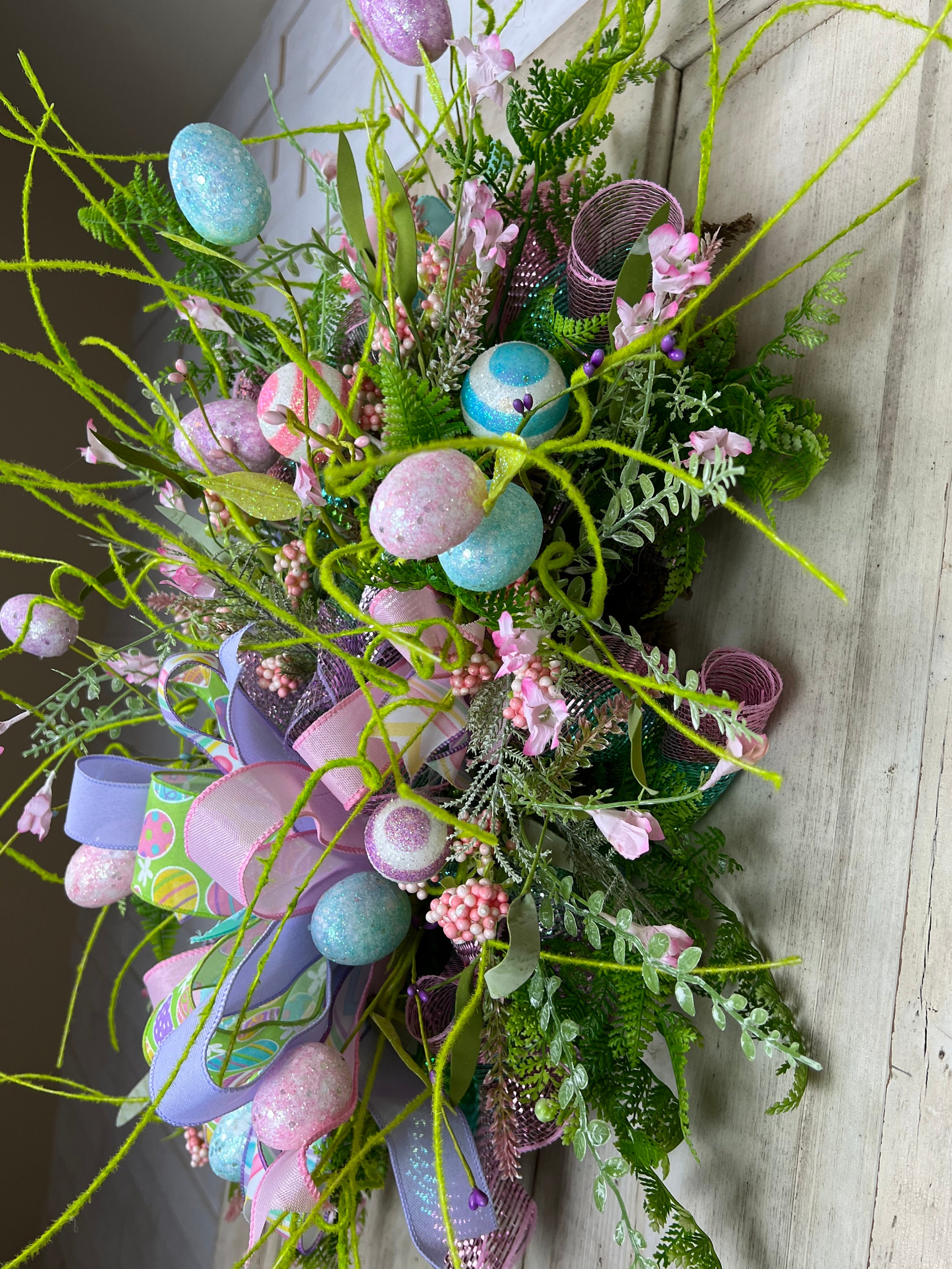 Easter Swag, Easter Wreath, Easters Eggs, Front Door Decor, Easter ...