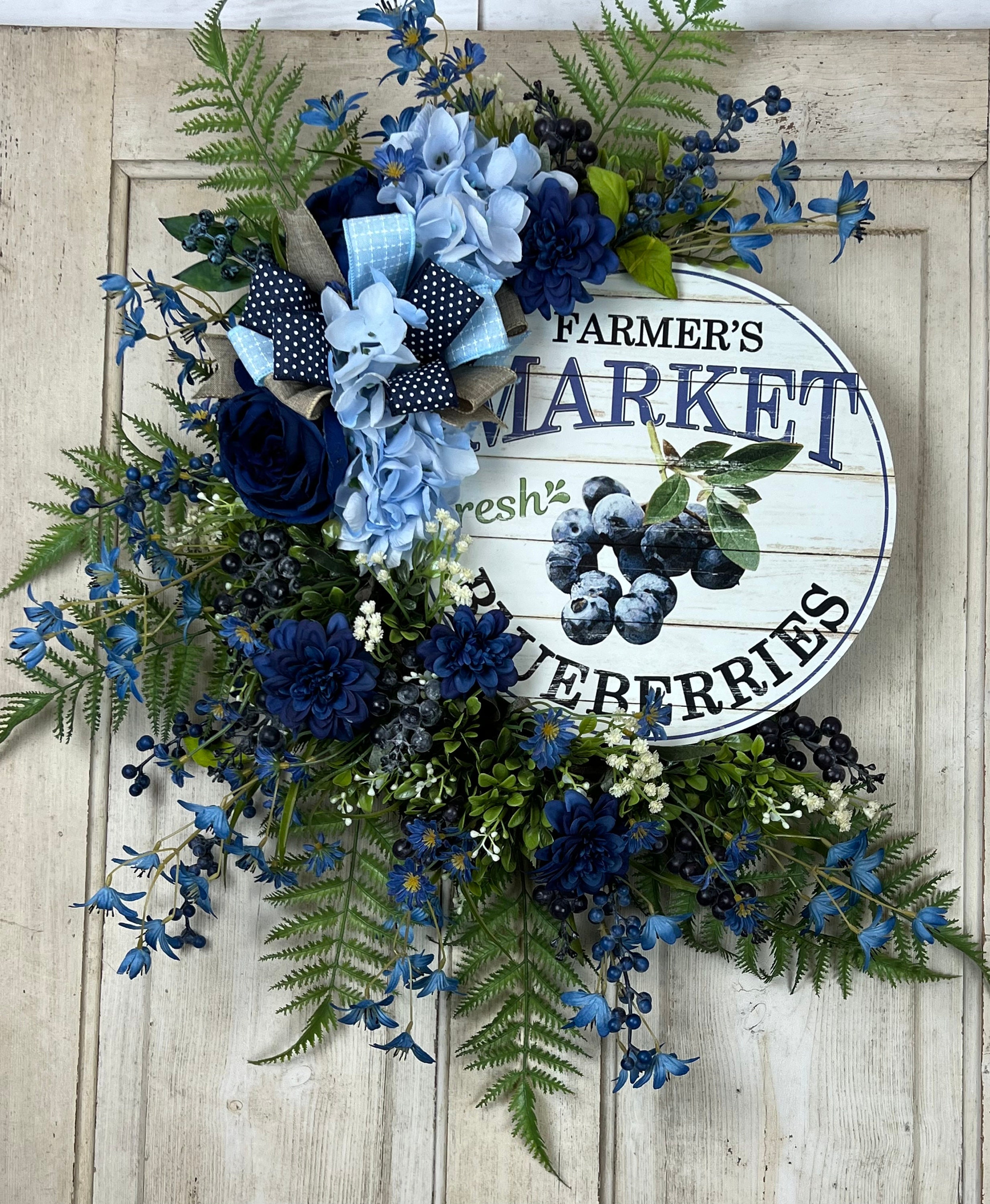 You Can Almost Taste the Blueberries Spring Blueberry Wreath, Grapevine ...