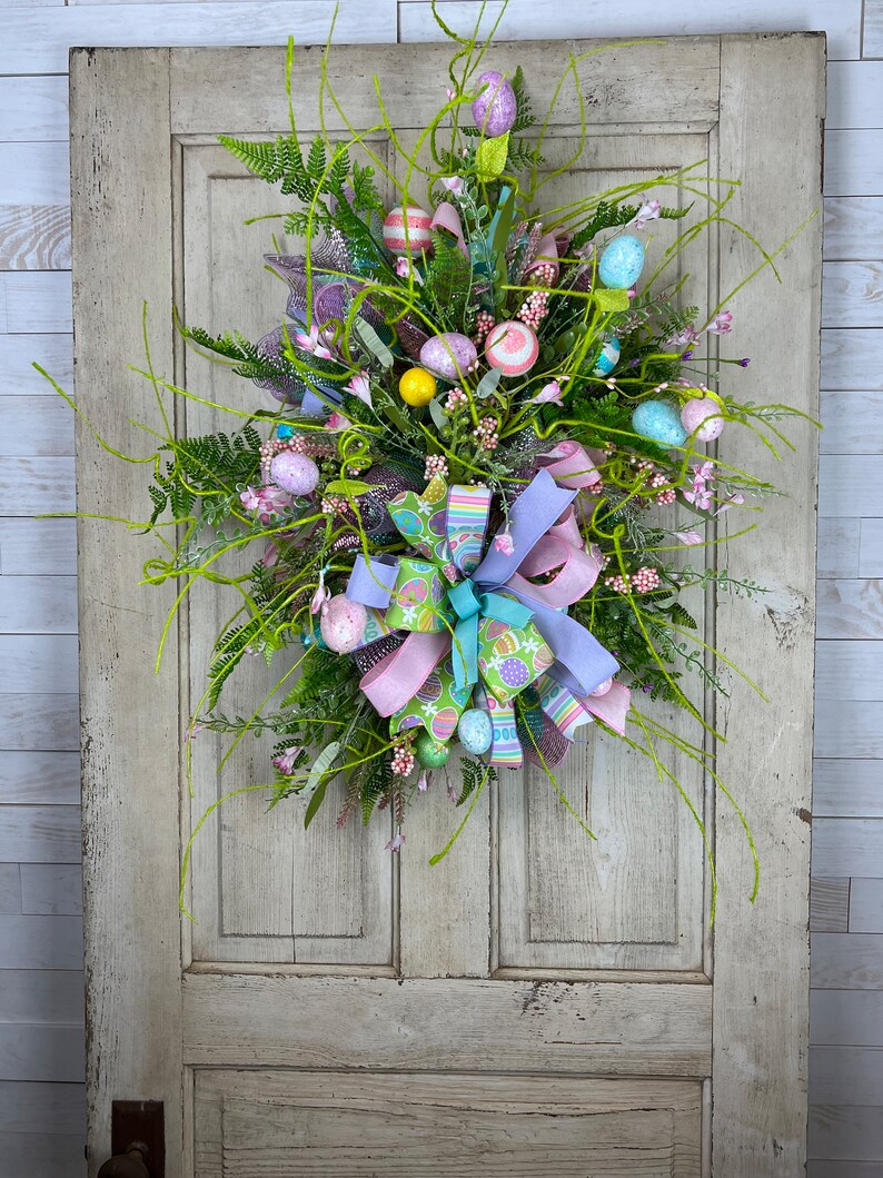 Easter Swag, Easter Wreath, Easters Eggs, Front Door Decor, Easter ...