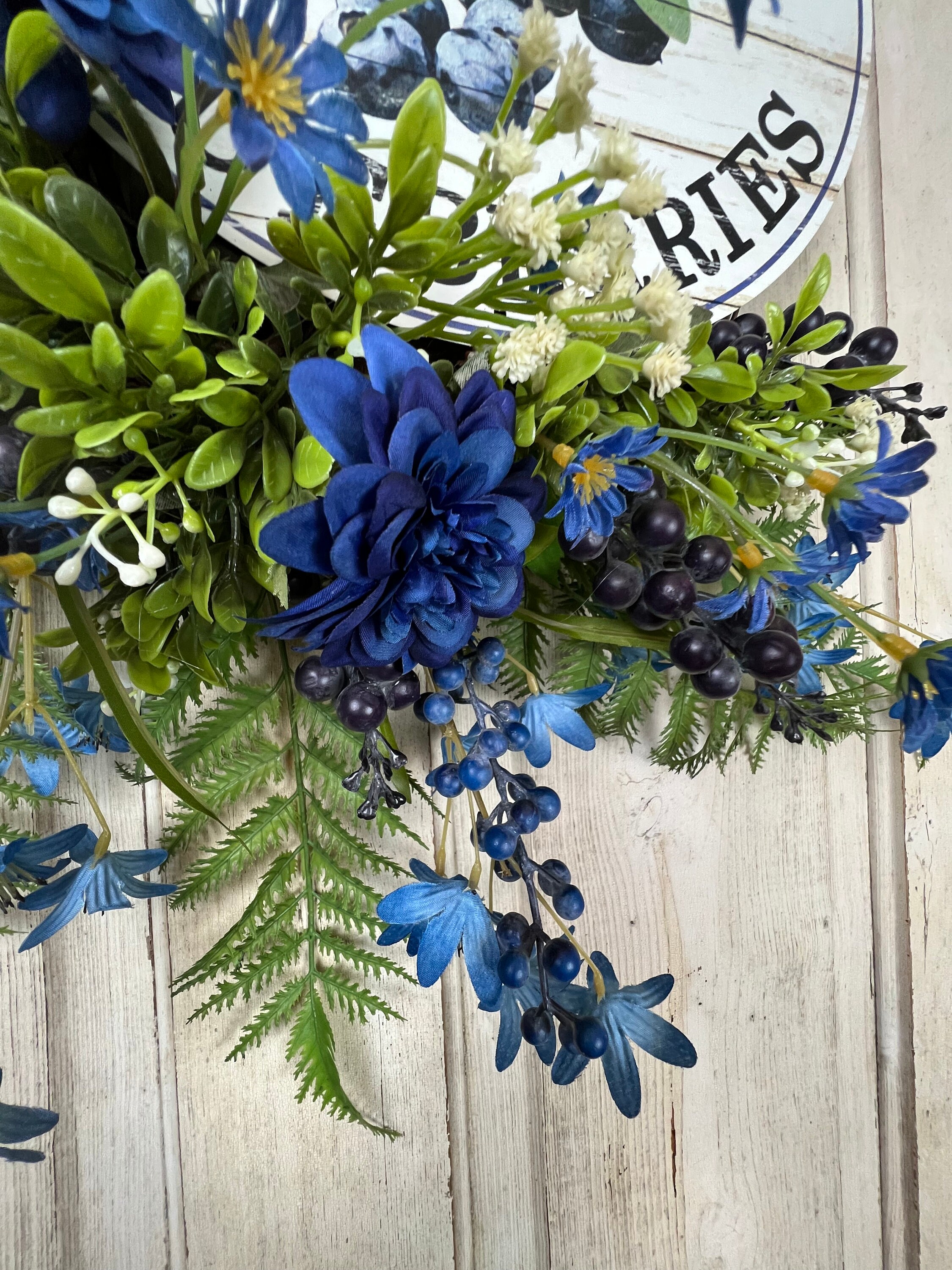 You Can Almost Taste the Blueberries Spring Blueberry Wreath, Grapevine ...