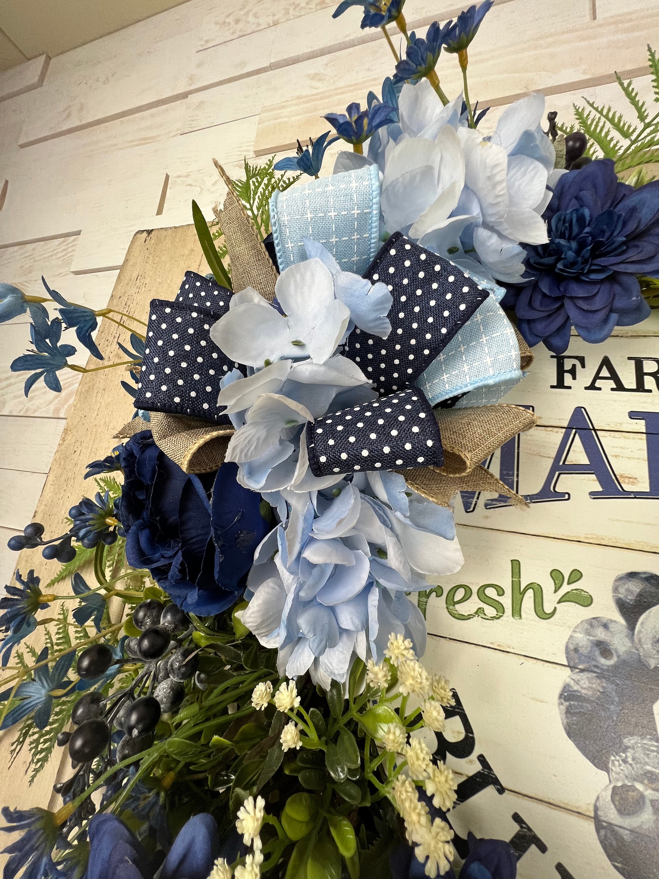 You Can Almost Taste the Blueberries Spring Blueberry Wreath, Grapevine ...