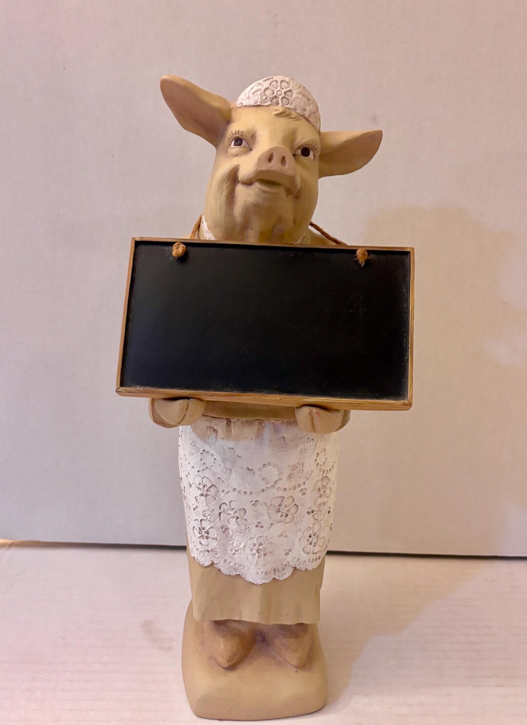 French Country Kitchen Chef Pig Statue Sculpture Anthropomorphic W ...