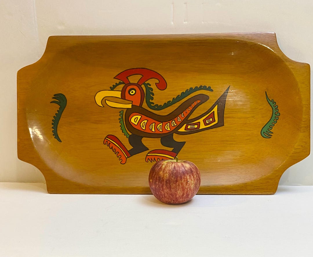 Large Vintage Goonie Bird Panama Colce Indian Culture Wall Plaque/tray ...