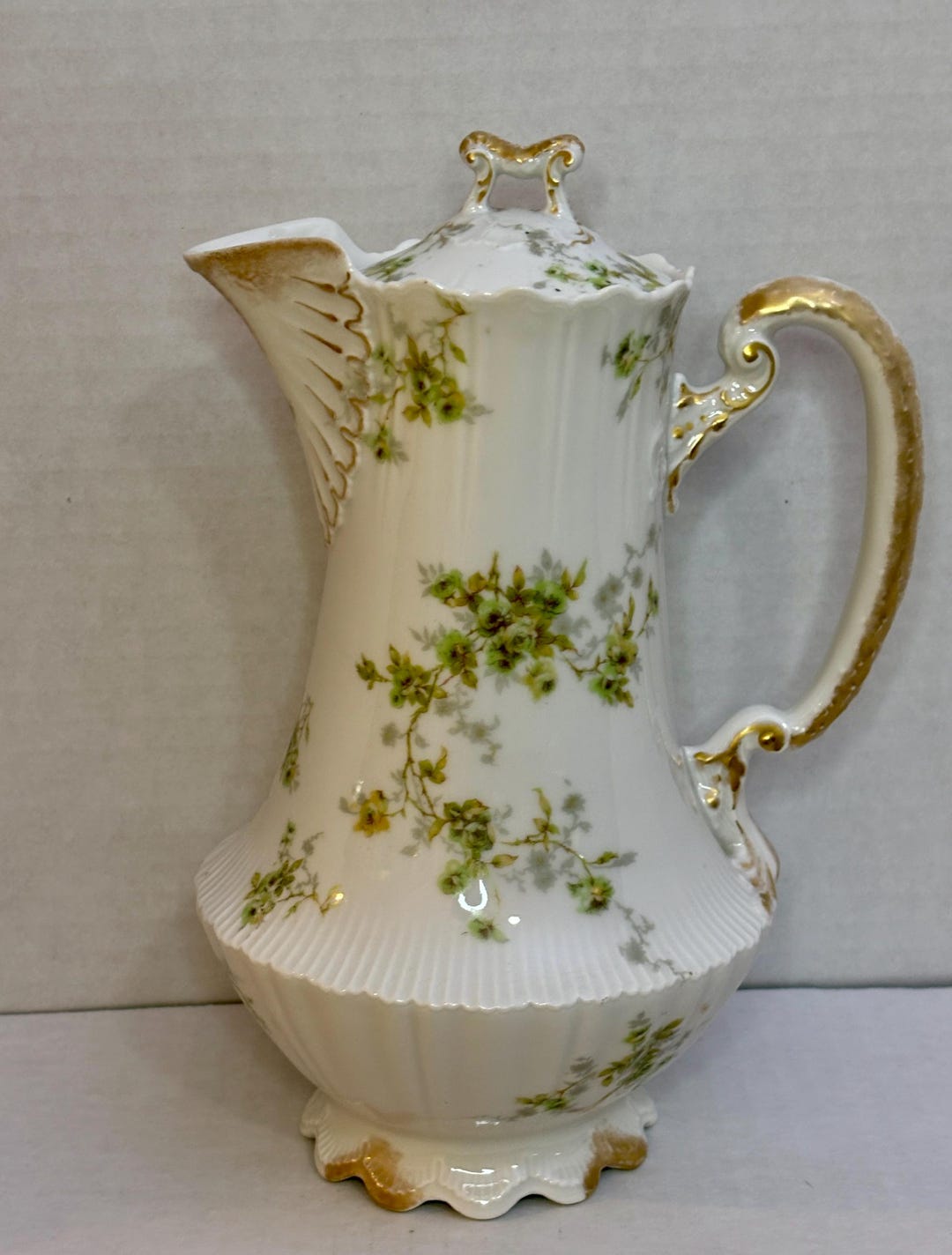 Theodore Haviland Limoges Chocolate Pot W Lid Schleiger 150-14 Teal ...