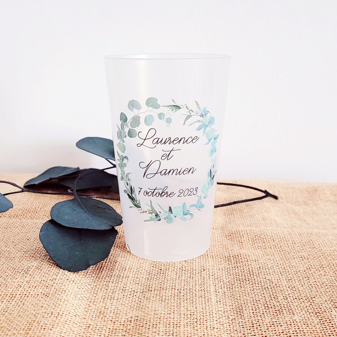 Lot of Personalized ECOCUP Plastic Cups for Events: Wedding Baptism ...
