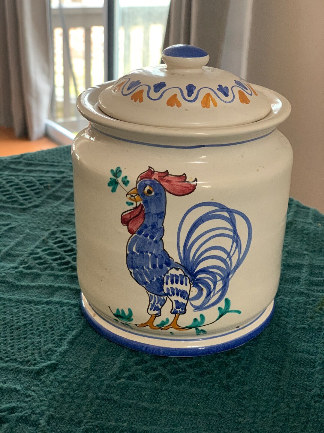 Rooster Canisters Salt Glazed Pottery Made in Italy - Etsy