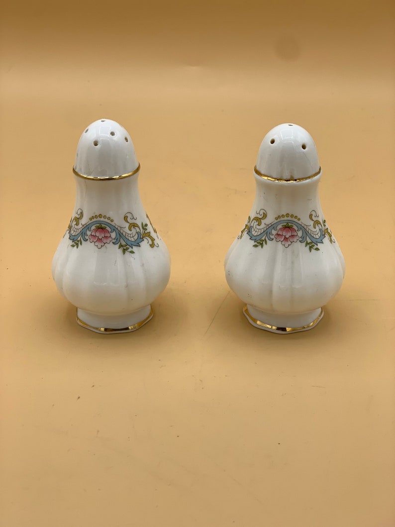 RARE Exquisite Victorian Paragon Fine Bone China Salt & Pepper Shakers ...