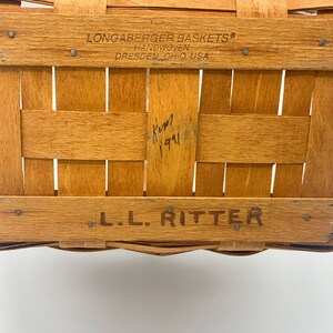 Longaberger 1991 Basket With Stationary Handle & Plastic - Etsy