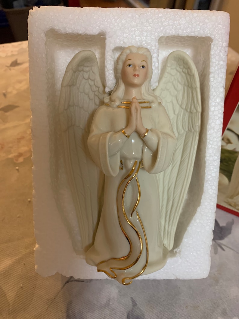 Lenox 6 Praying Kneeling Angel Angelic Visions white With Gold Trim - Etsy