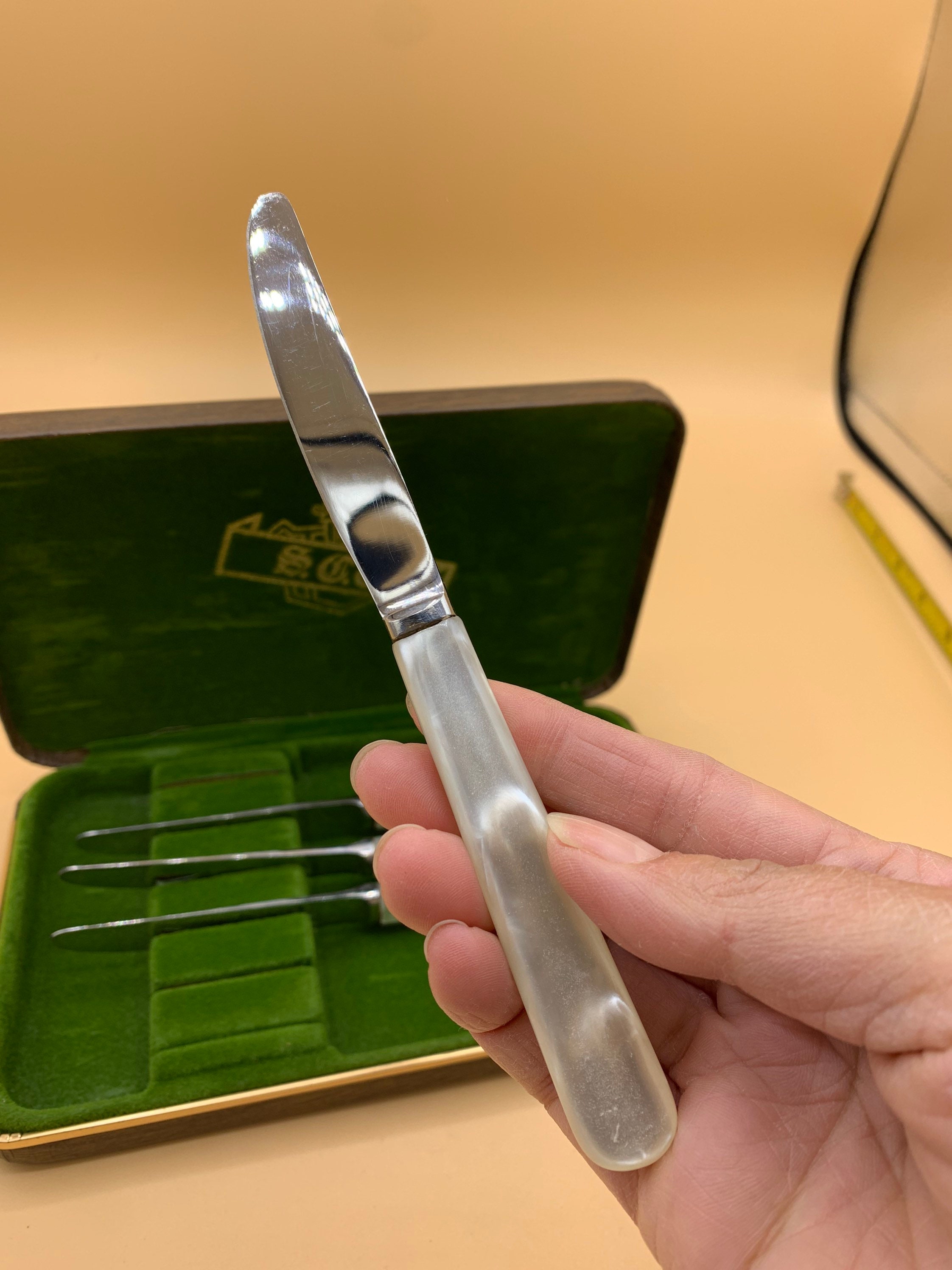 Vintage Stainless Sheffield England Knife Knives Set of 4 Pearl Handles ...