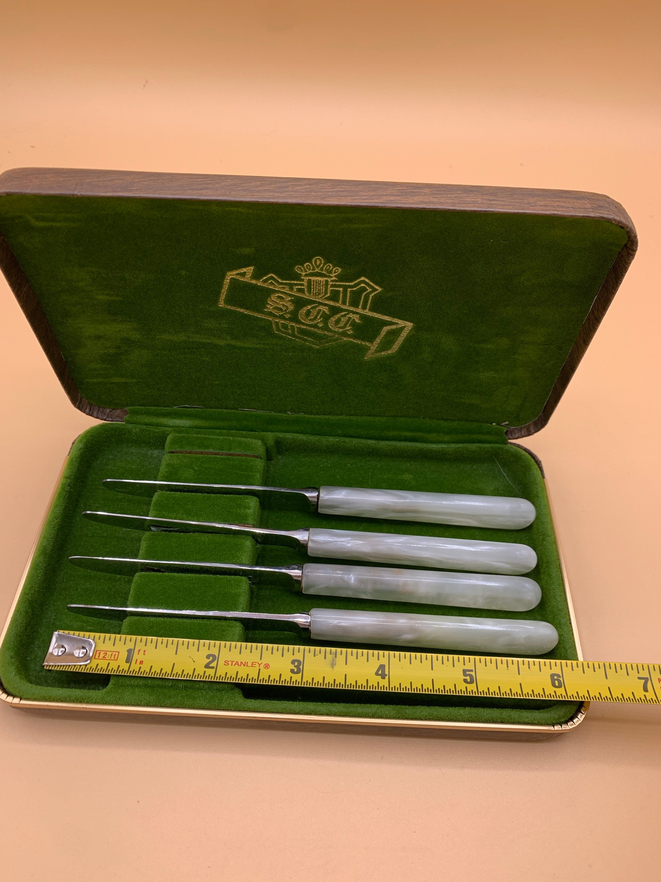 Vintage Stainless Sheffield England Knife Knives Set of 4 Pearl Handles ...