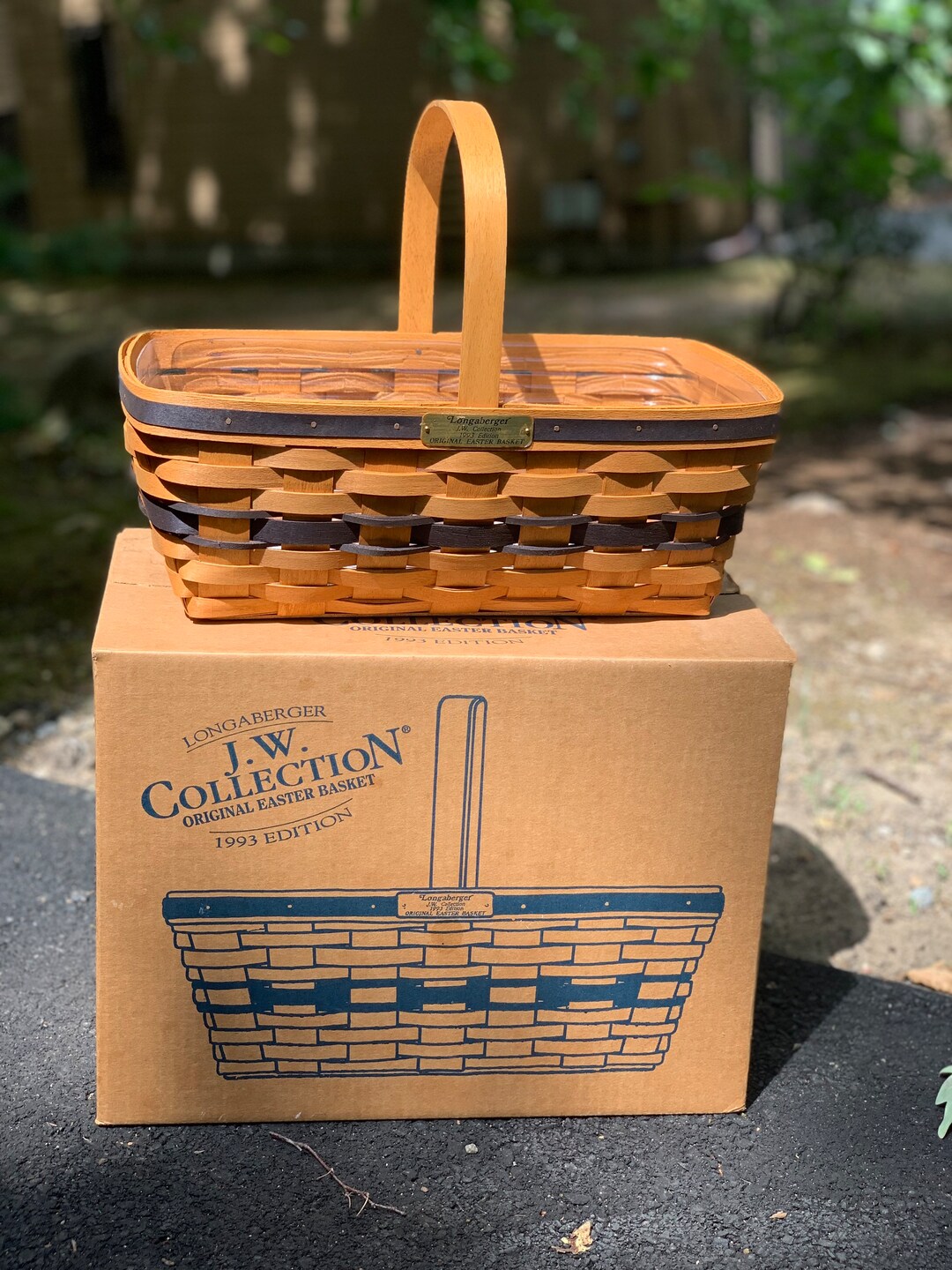 Longaberger Cake Basket 1993 J W Collection Protector Divider Box ...