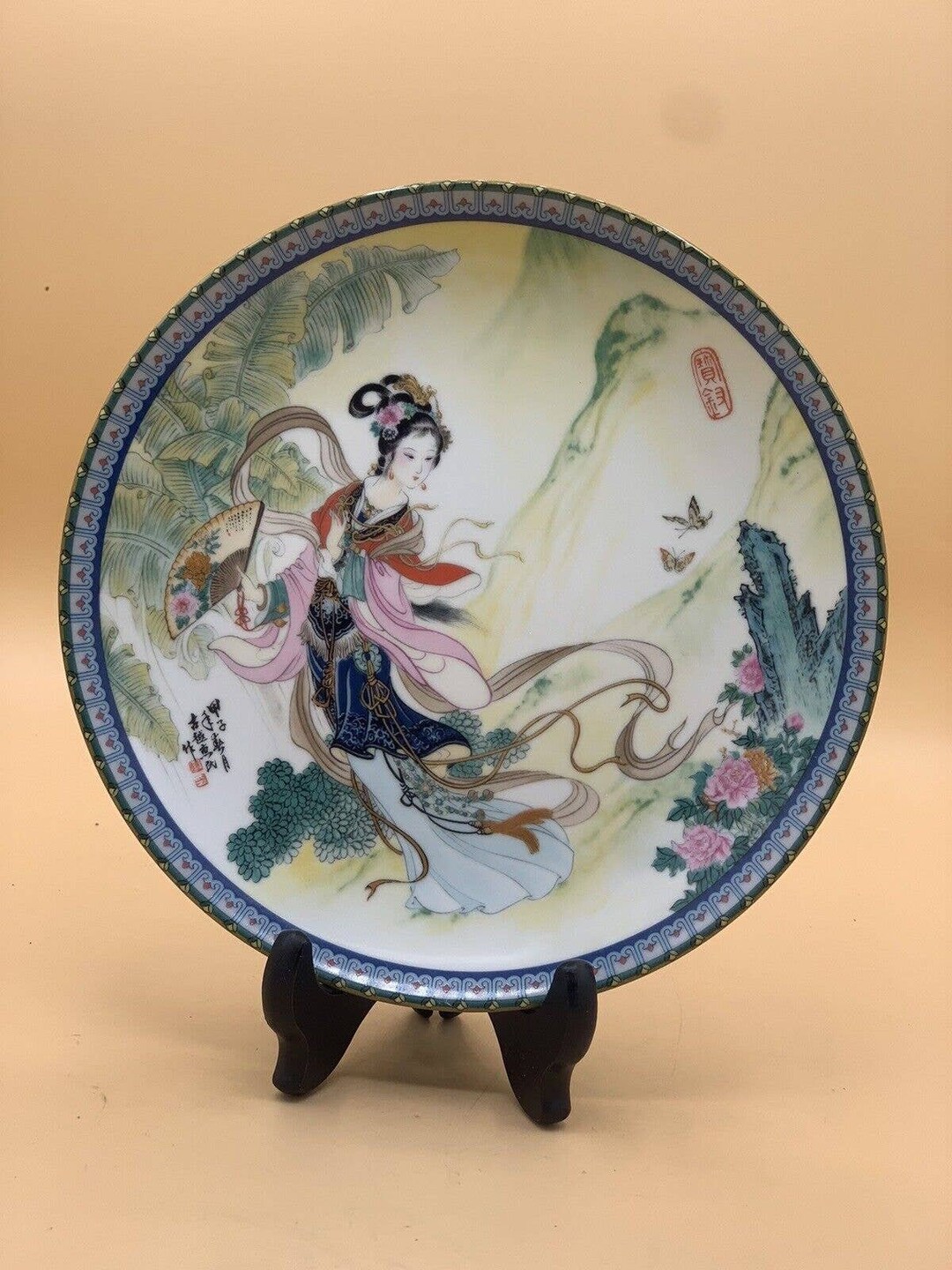 VTG Imperial Jingdezhen Beauties of the Red Mansion Porcelain Plate Pao-chai - Etsy