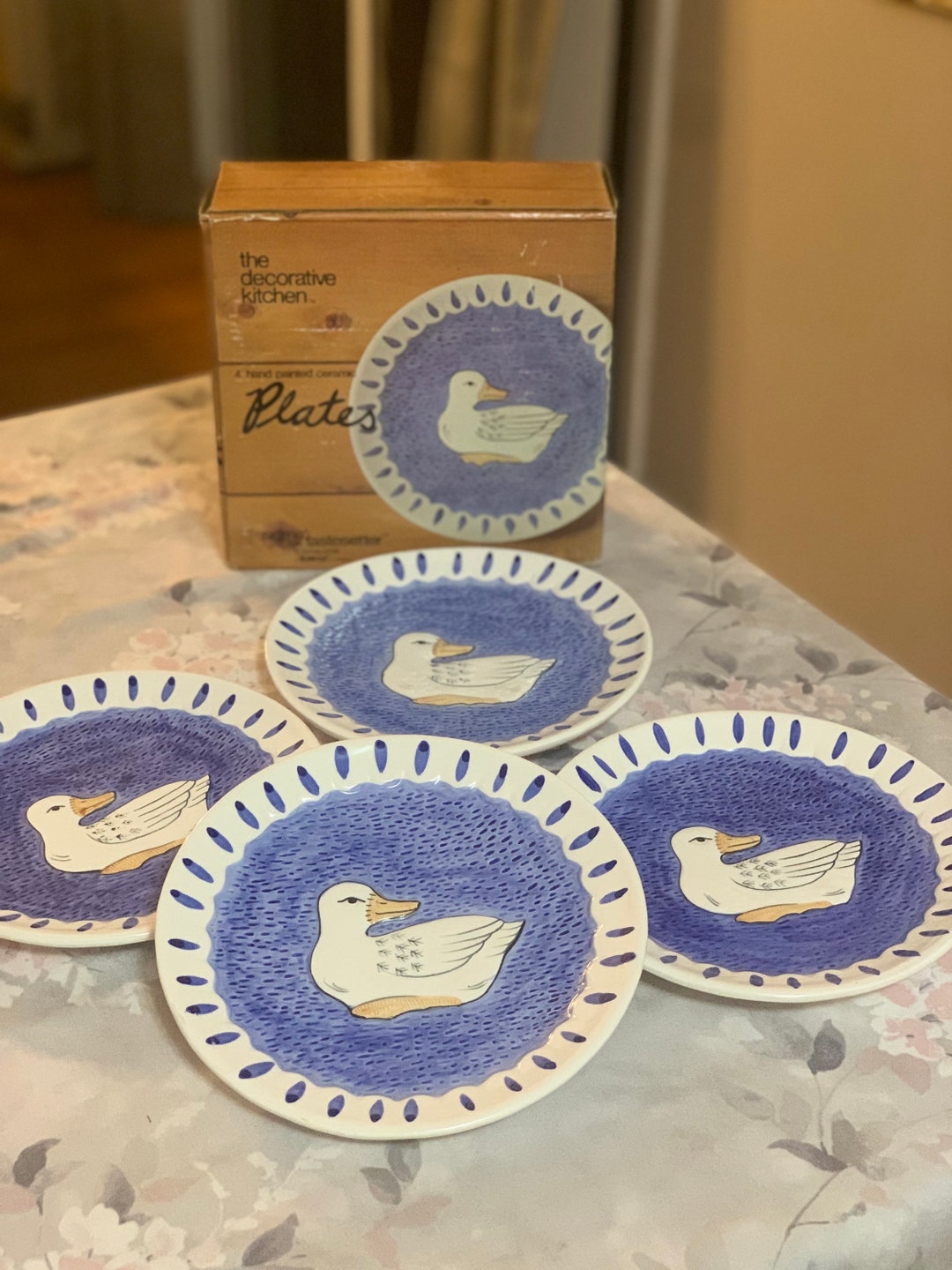 Vintage “DUCK” Ceramic Salad Plate by SIGMA, the Tastesetter Set of 4 ...