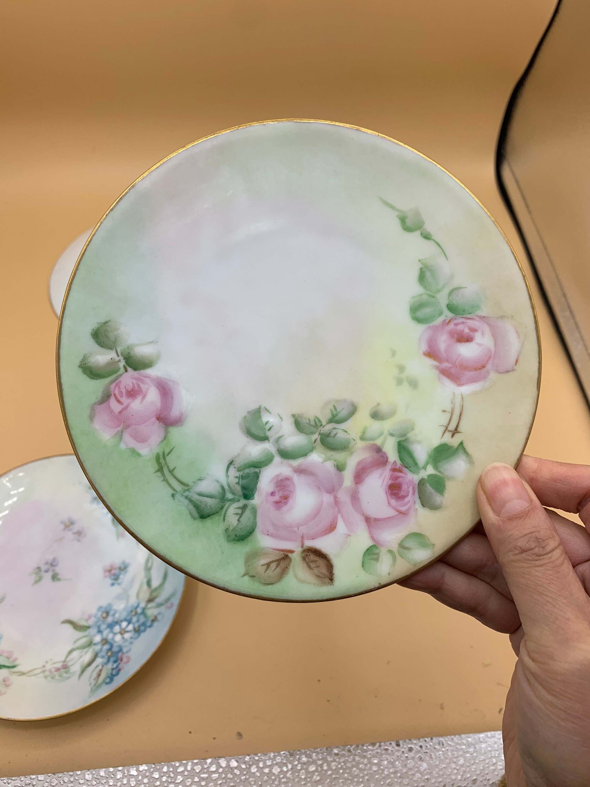 4 Vintage Silesia Hand Painted China Dessert Plates Beautiful - Etsy