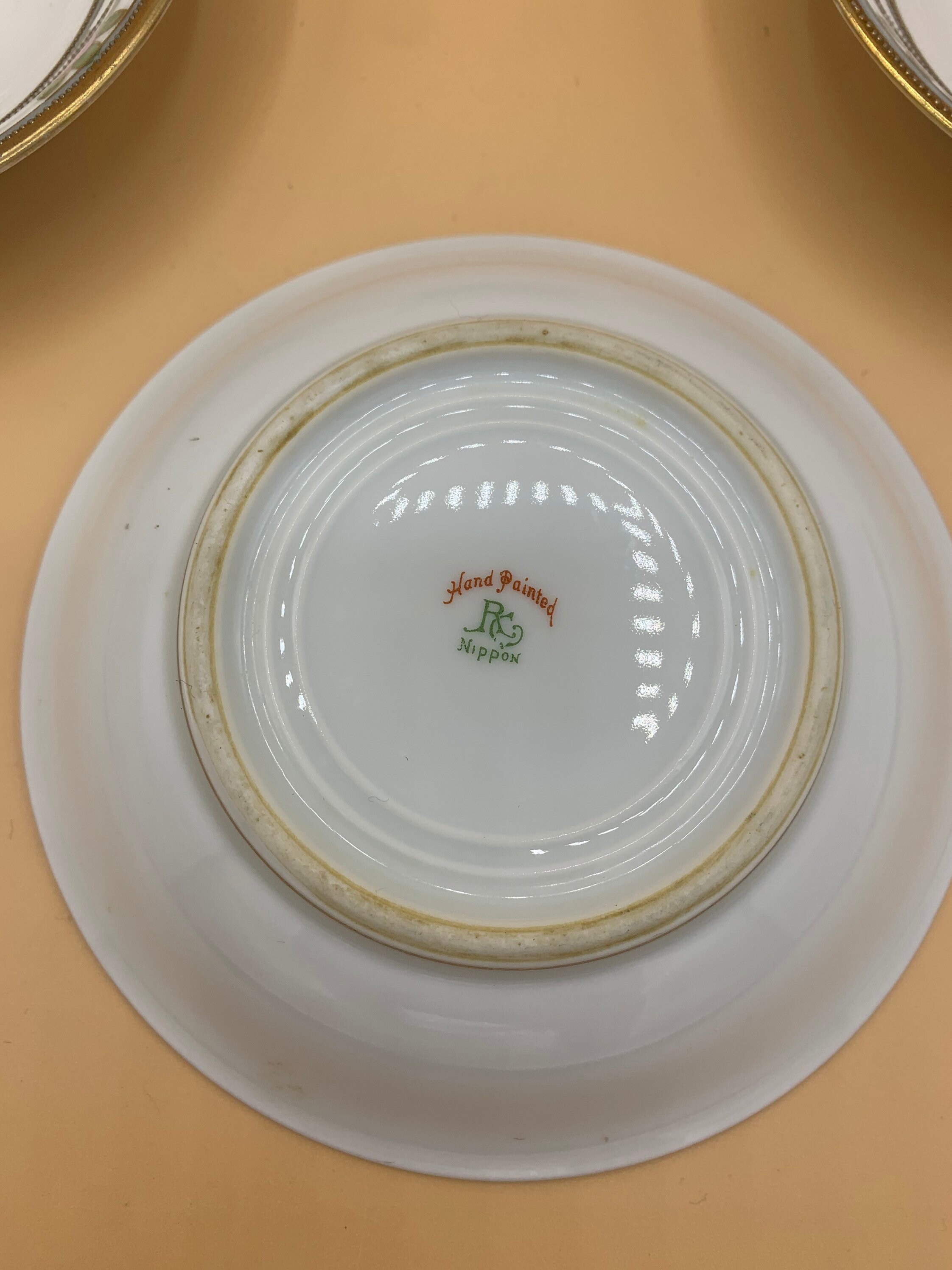 4 Vintage Nippon Plate Sandwich or Dessert Handpainted Gold Detail. - Etsy