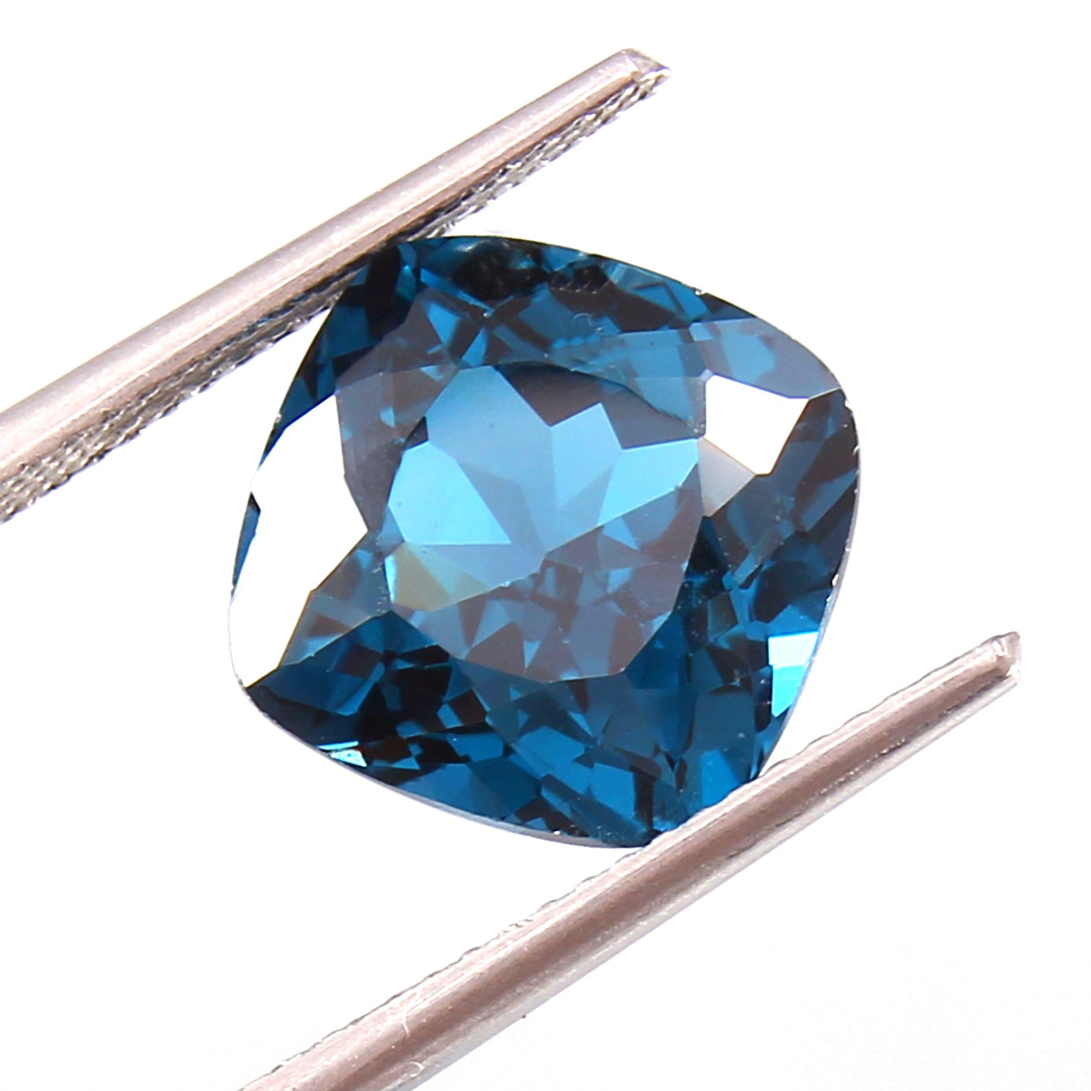 AAA Grade 10x10 MM Transparent Blue Green Indicolite Tourmaline Loose ...