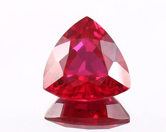 Trillion Ruby Ring | Etsy