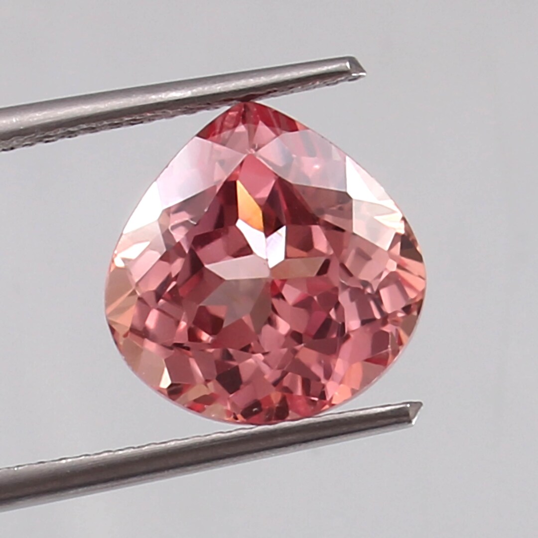 AAA Ceylon Padparadscha Sapphire Heart Cut Gemstone (12x12 MM) - Etsy