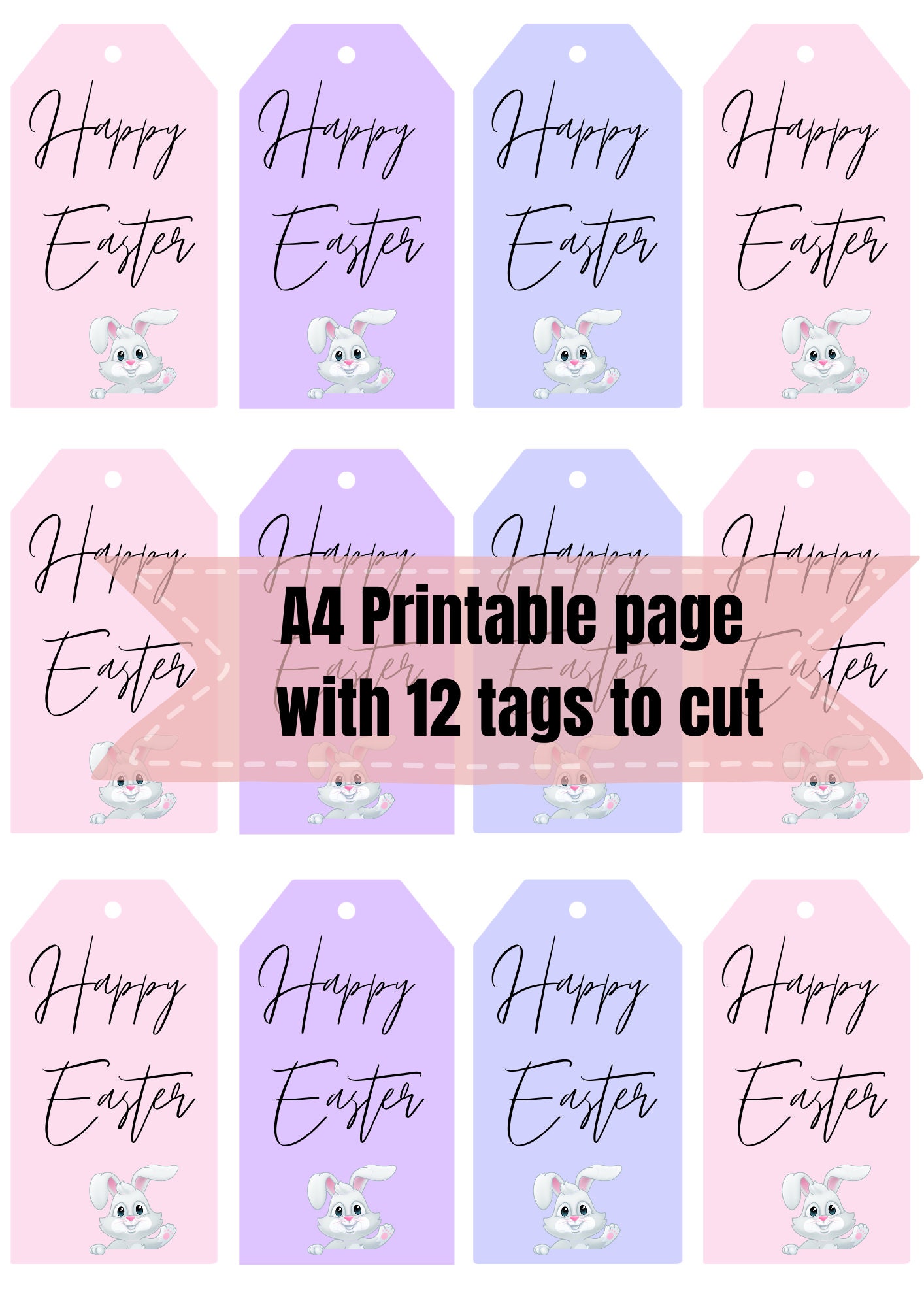 Printable HAPPY EASTER TAGS for Gifts Instant Download - Etsy