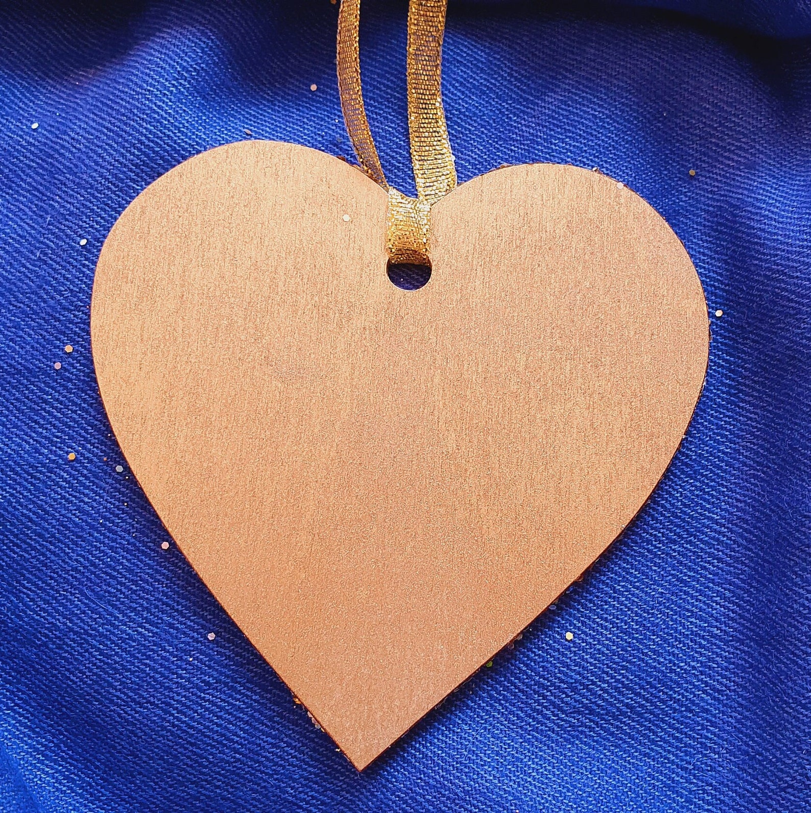 Decorated Heart Hand-decorated Sparkling Silver Wooden - Etsy