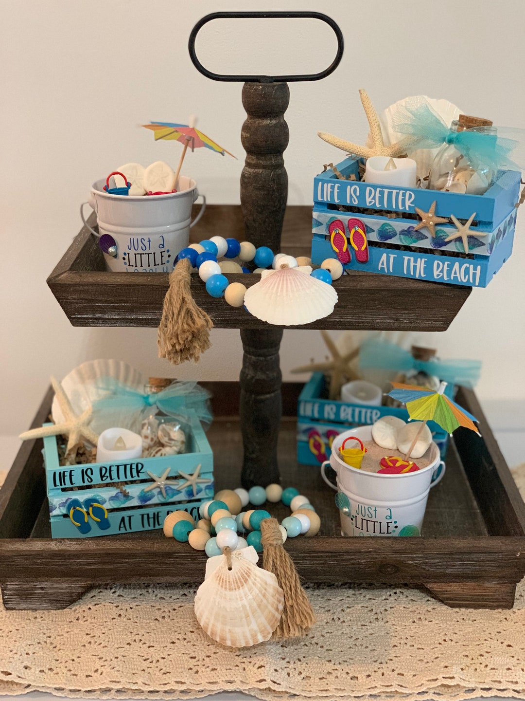 Beach Tiered Tray Decor/beach Decor/beach House Decor/life's Better at ...