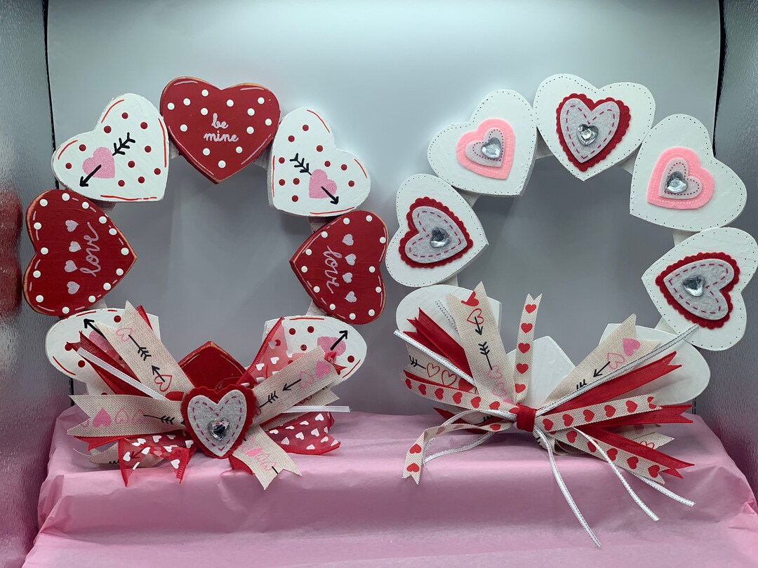 Valentine's Day Wreath/heart Wreath/xo Decor/valentine's Day/hanging ...