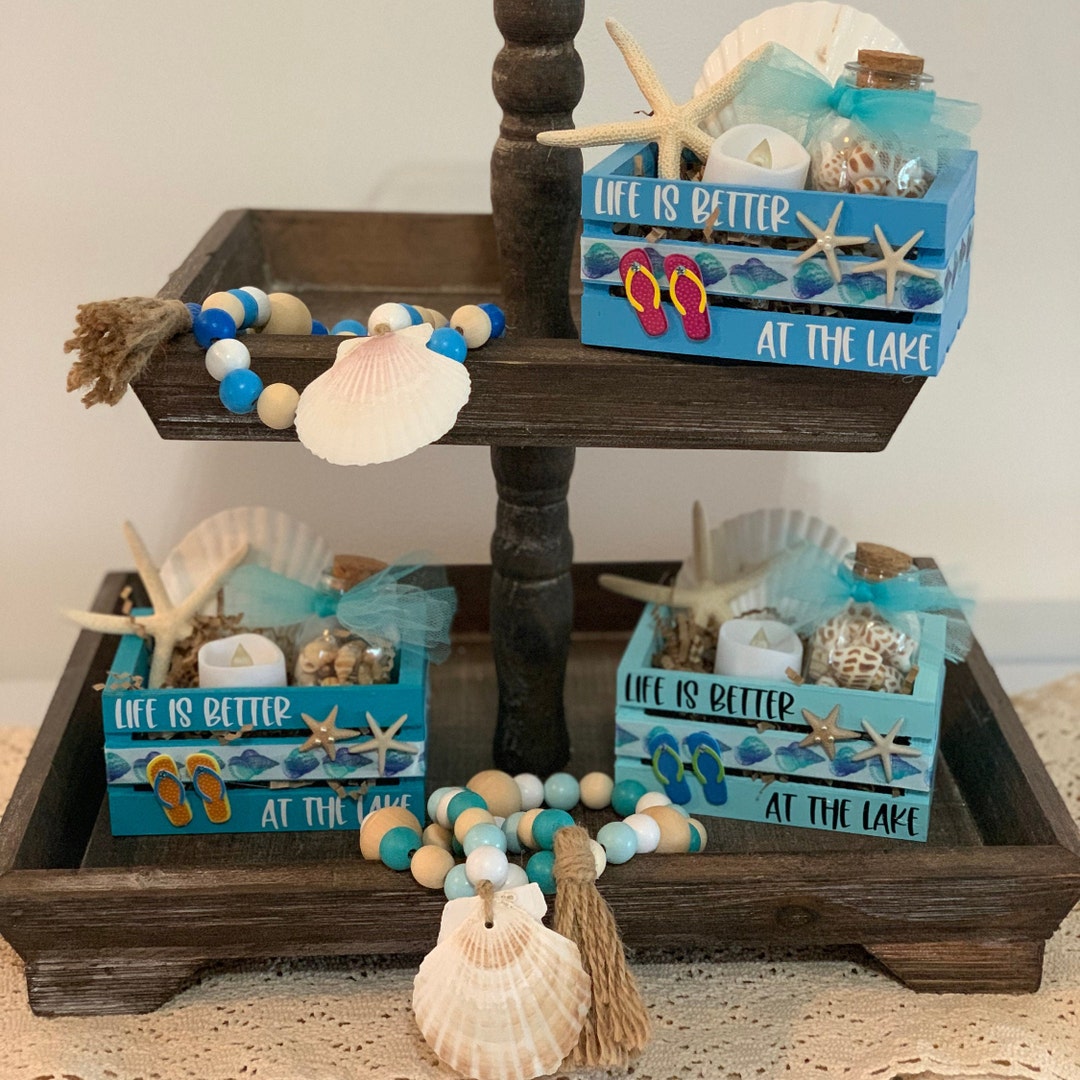 Lake Tiered Tray Decor/lake Decor/lake House Decor/life's Better at the ...