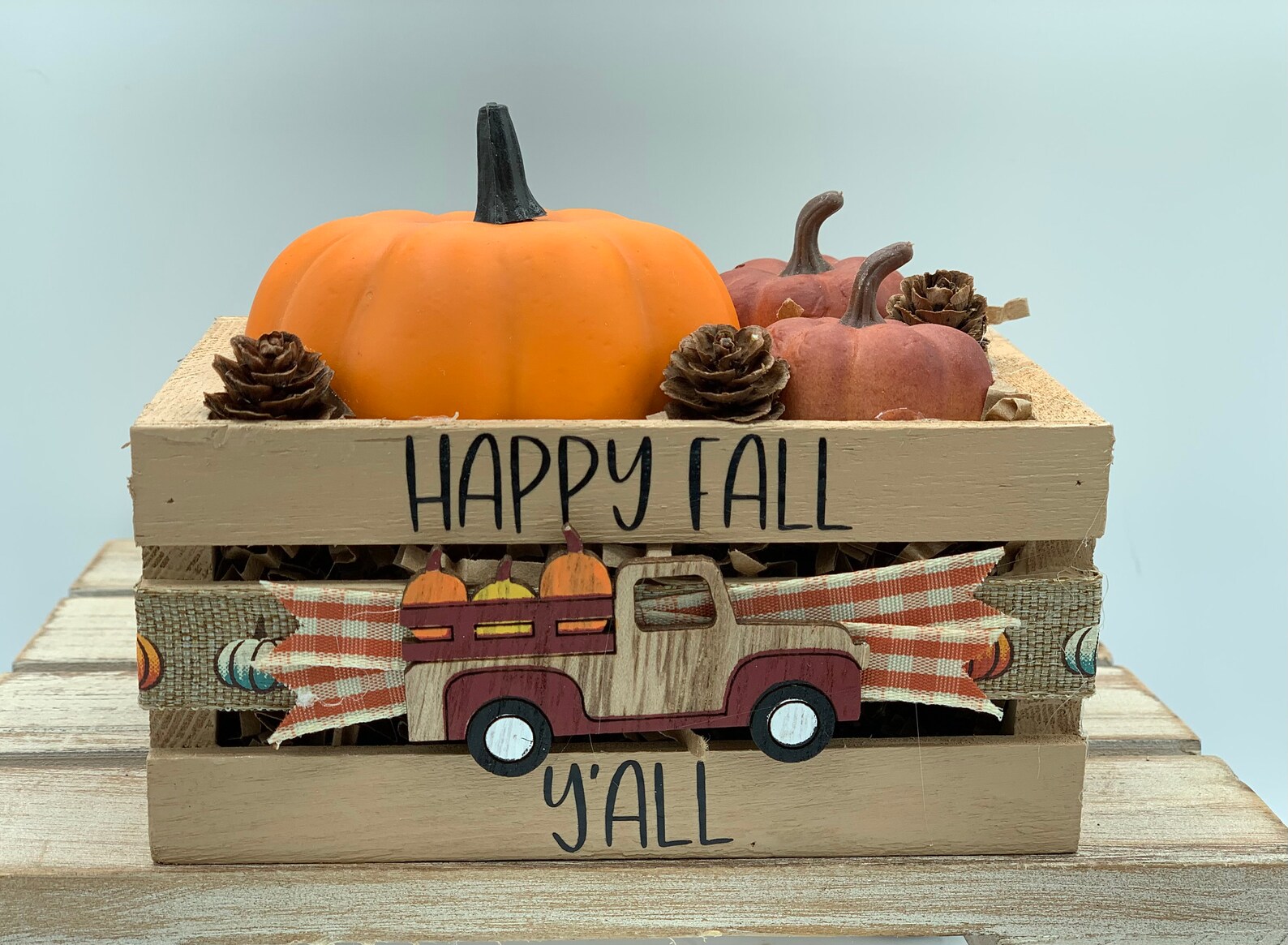 Fall Decor/fall Mini-crate/fall Tiered Tray Decor/happy Fall/happy Fall ...