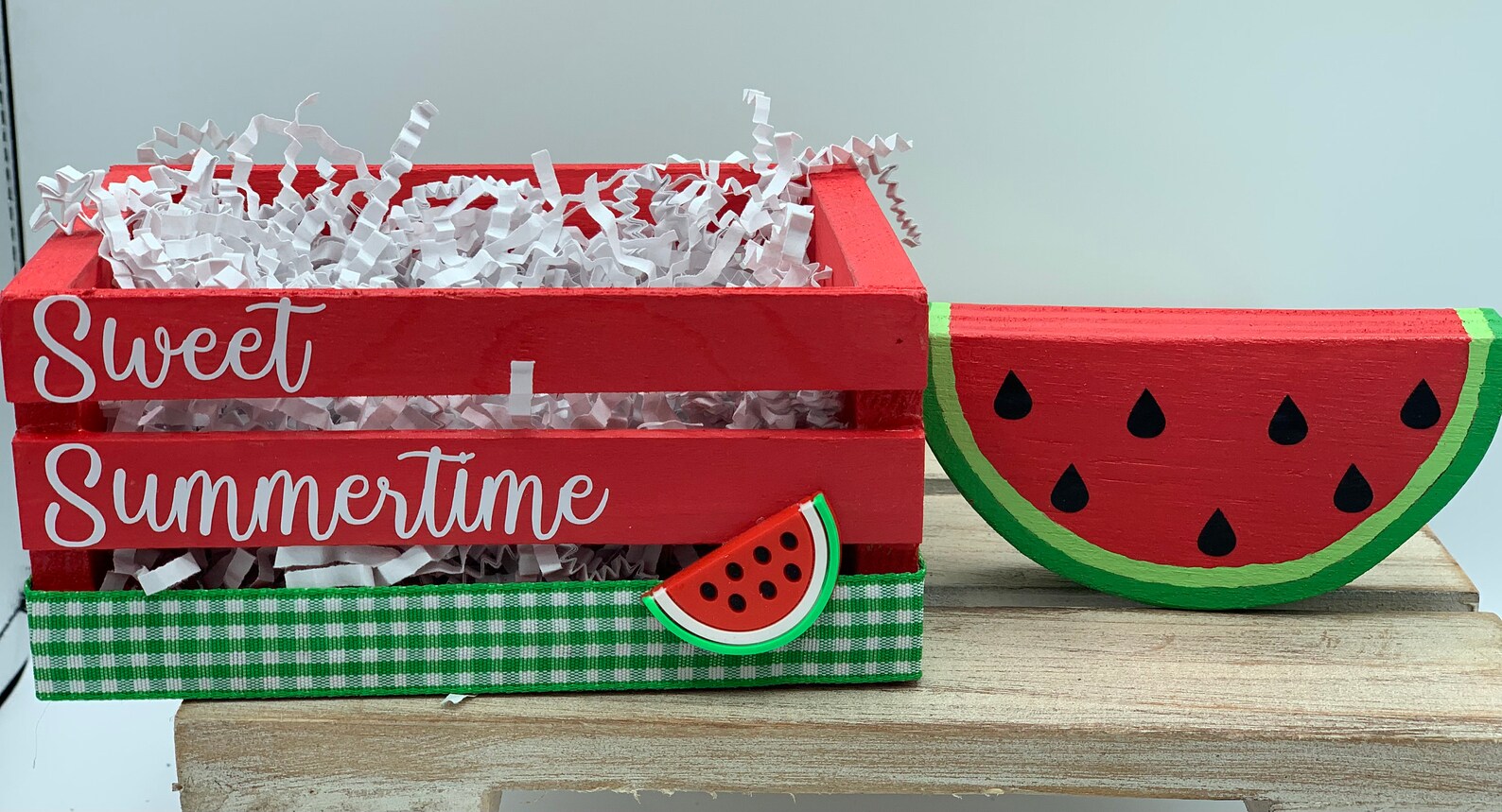 Watermelon Decor/farmhouse Watermelon Decor/watermelon Tiered Tray ...