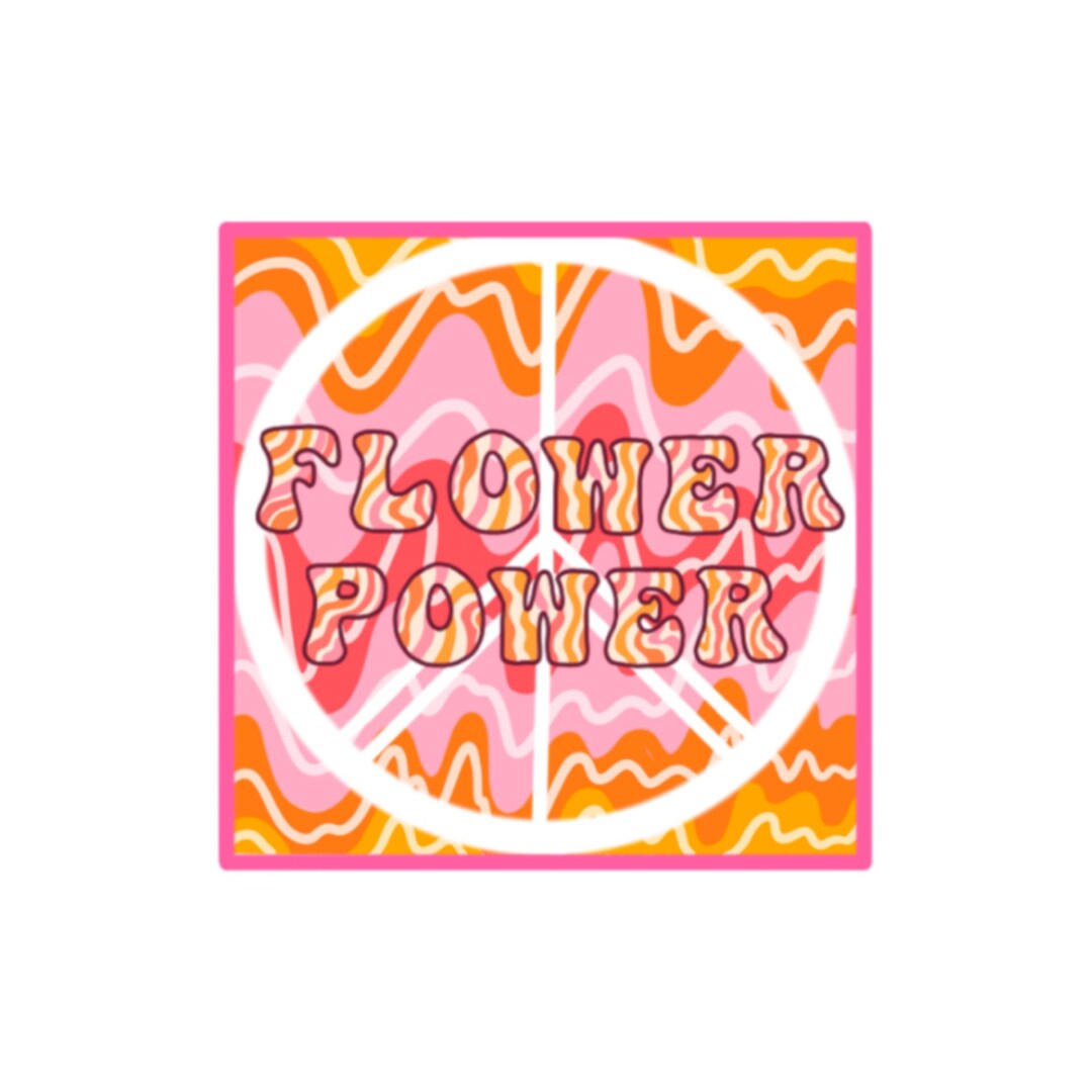 1960’s Flower Power Sticker - Etsy