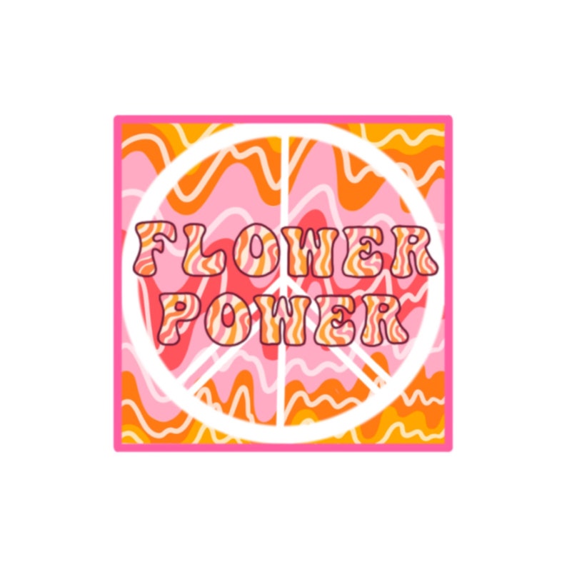 1960’s Flower Power Sticker - Etsy