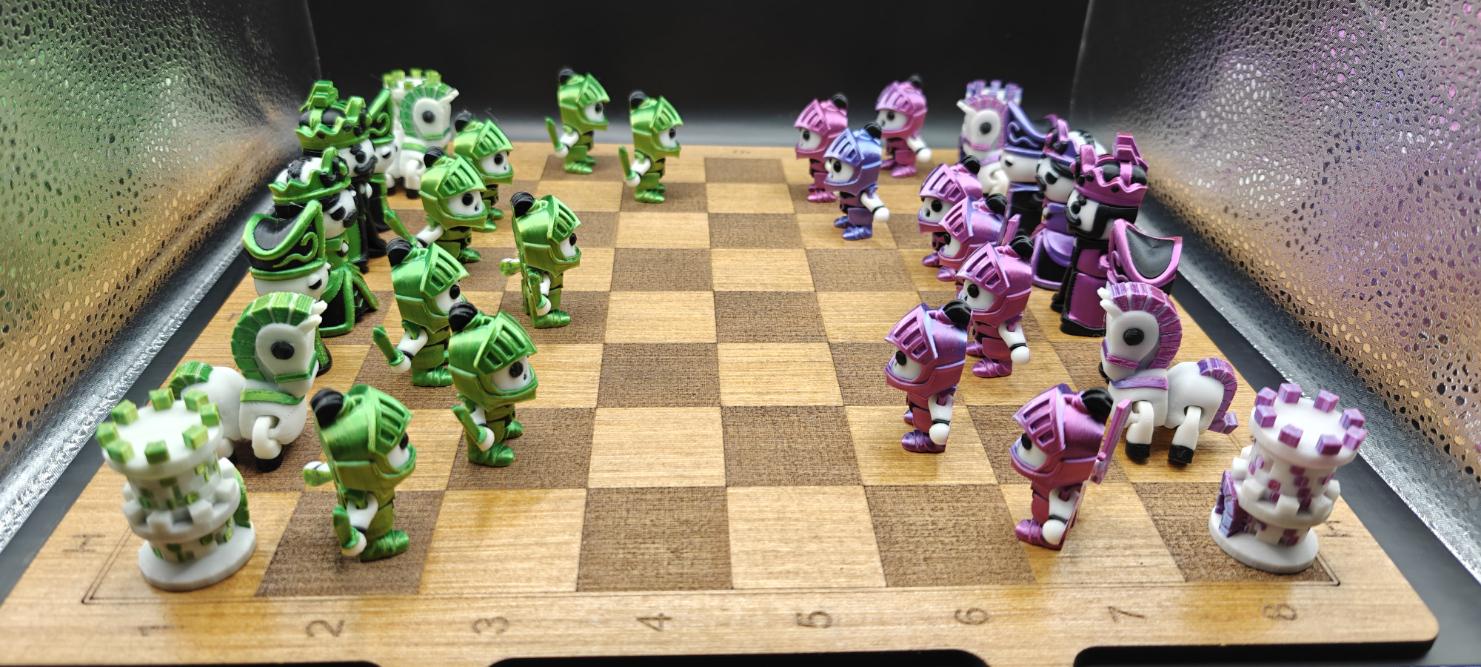 FF Medieval 3D Printed Articulated Chess Set - Etsy
