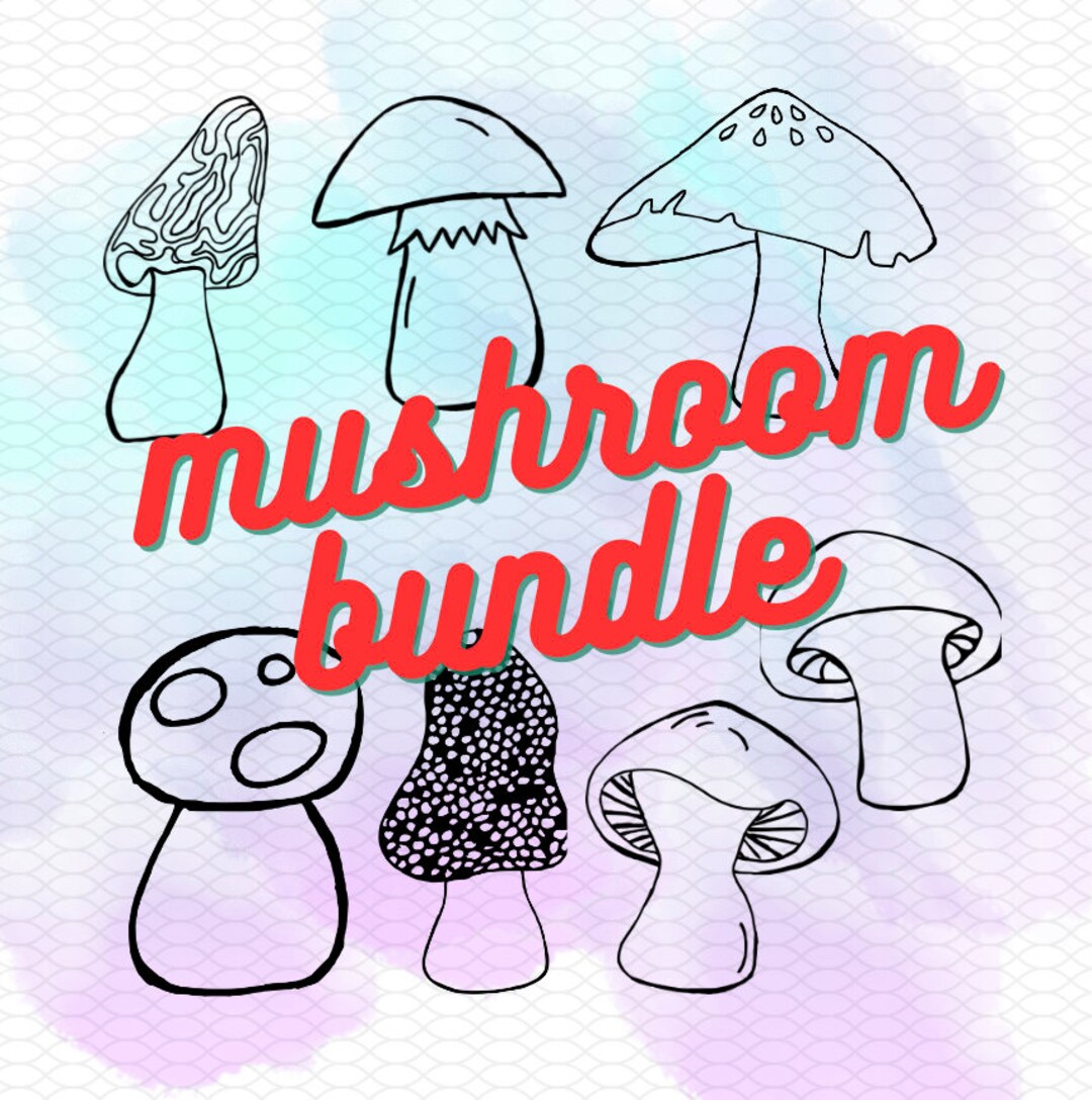7 Mushroom Bundle Svg, Png, Dxf, Eps Digital File Instant Download - Etsy
