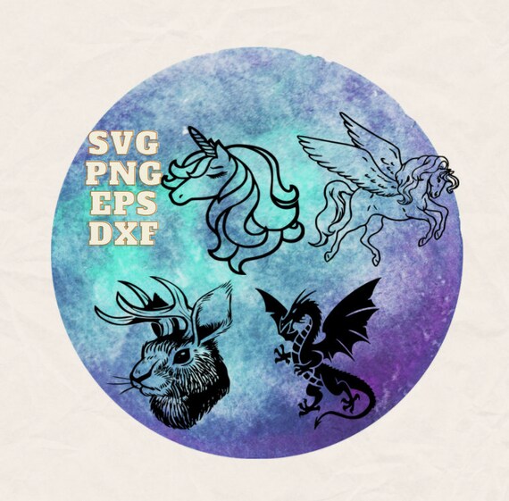 Mythological Creatures Svg Png Dxf Eps Digital File Instant | Etsy