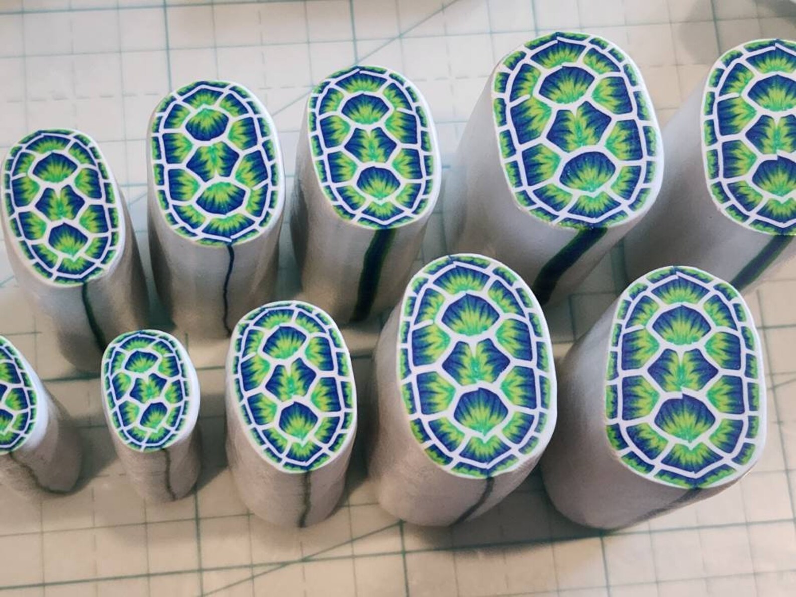 Blue and Green Turtle Shell Canes Available in Large Medium - Etsy