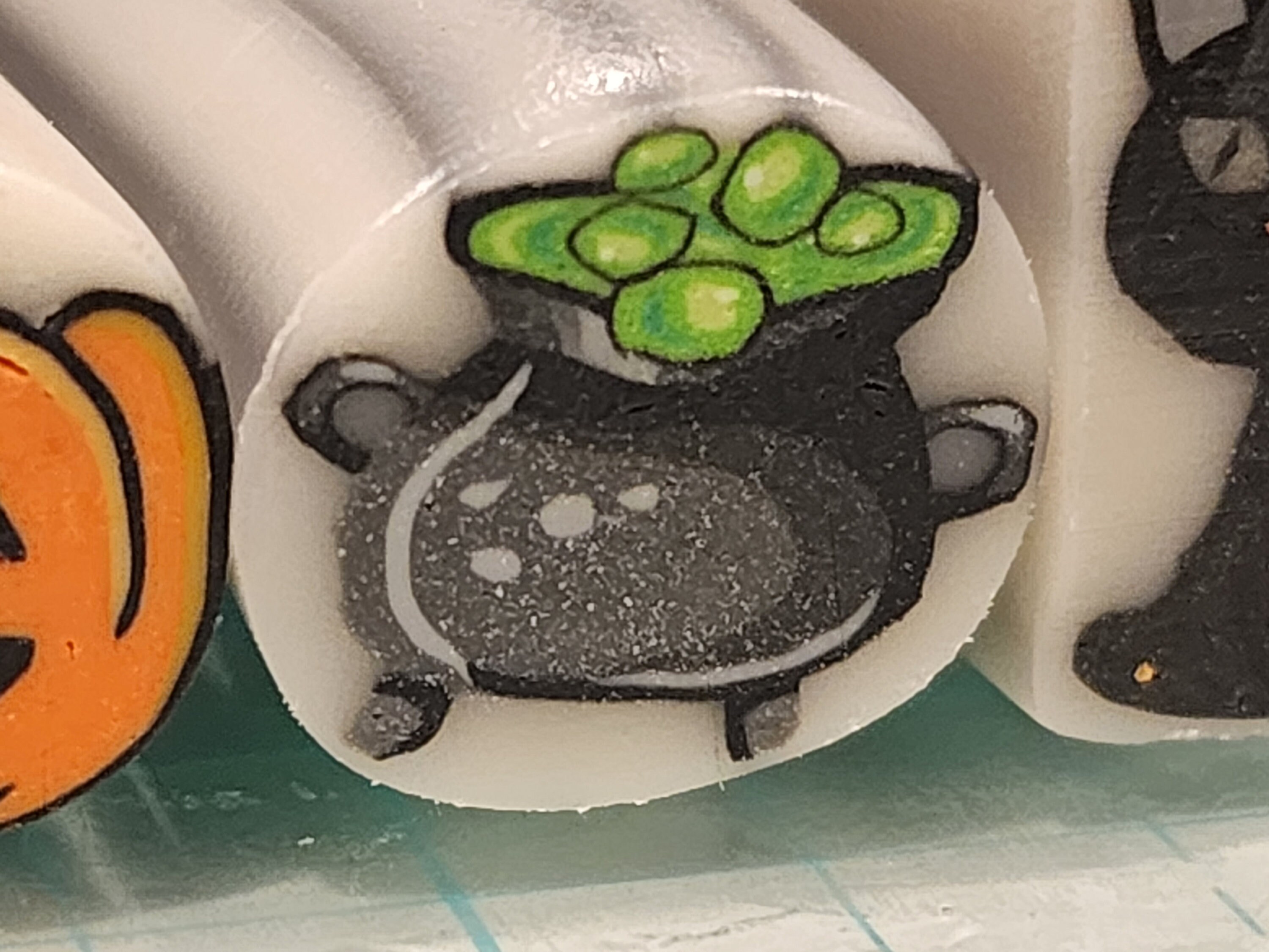 Raw Polymer Clay Cane Bubbling Witches Cauldron Cane Filled With a ...