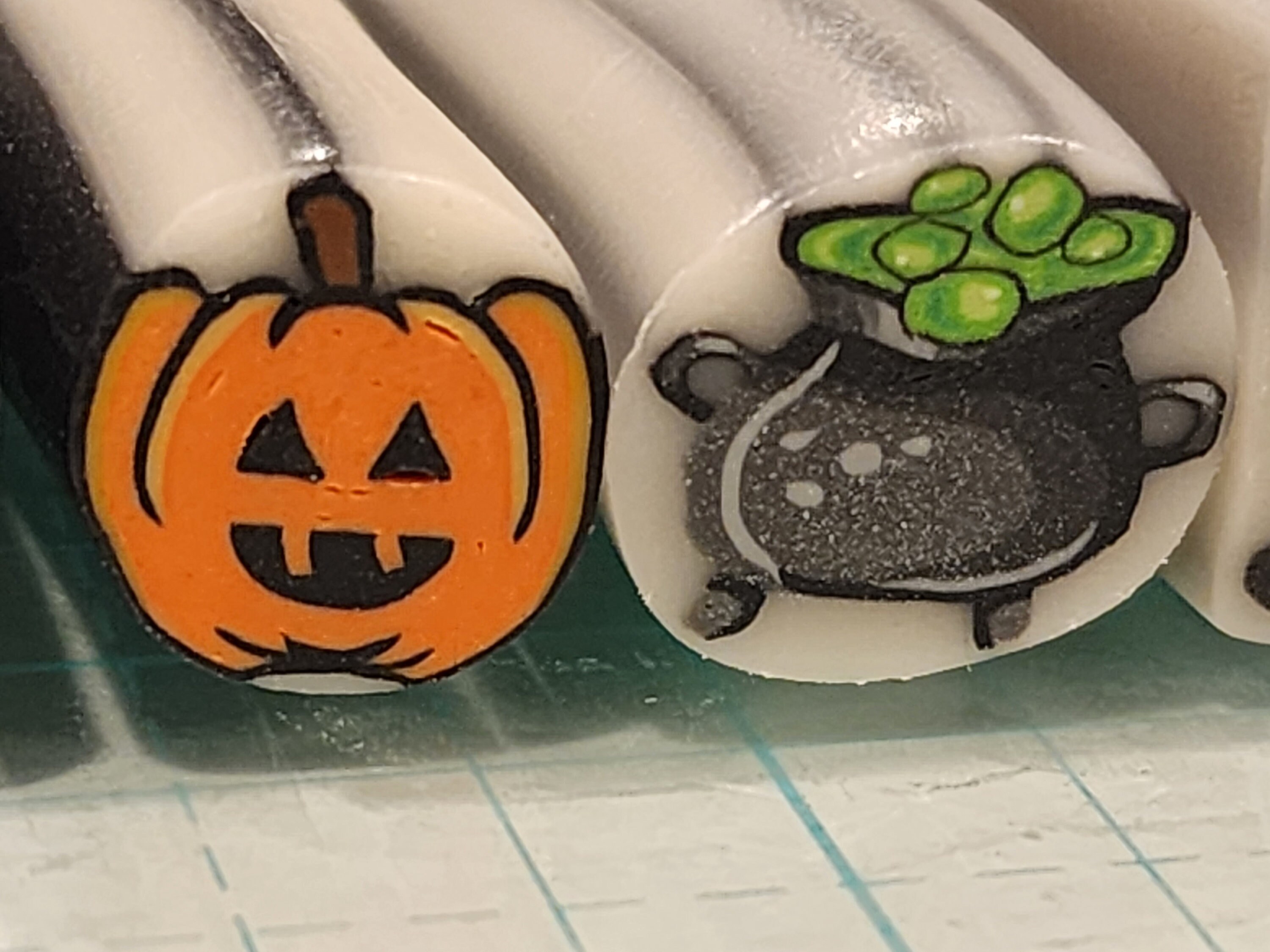 Raw Polymer Clay Cane Bubbling Witches Cauldron Cane Filled With a ...