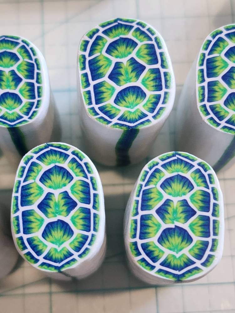Blue and Green Turtle Shell Canes Available in Large Medium - Etsy