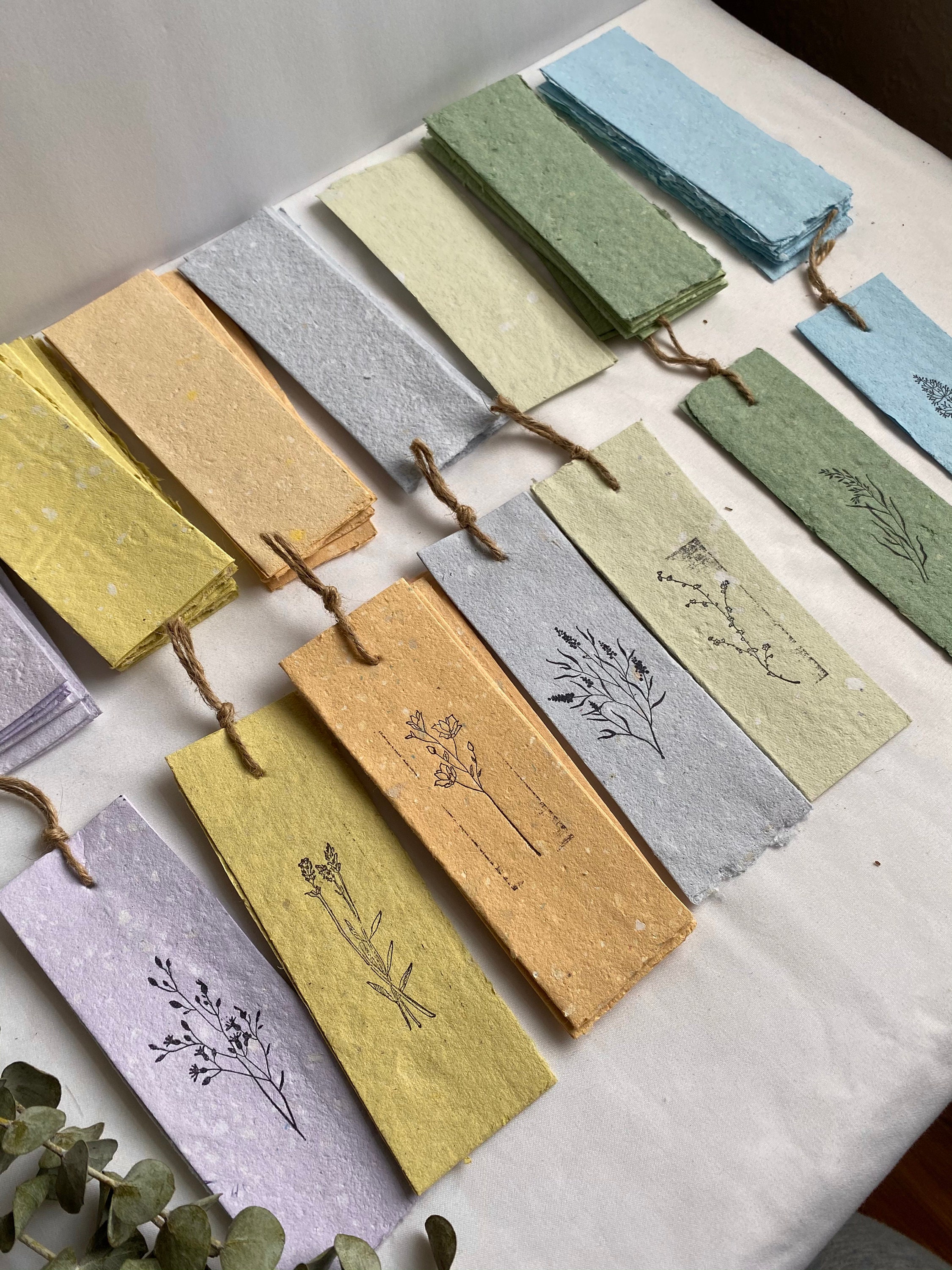 Bookmark Handmade Recycled Paper | Etsy