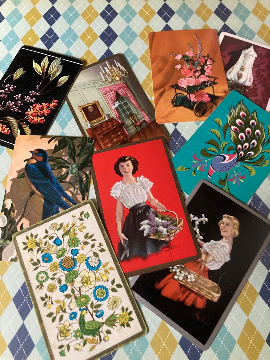 MBG Vintage Mid-century 1950/60s Playing Cards Sampler Set/9 - Etsy