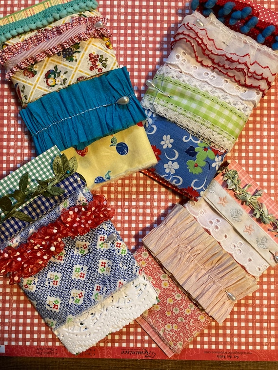 MBG Assorted Trims Paper Trims and Hand Torn Fabric Sampler - Etsy