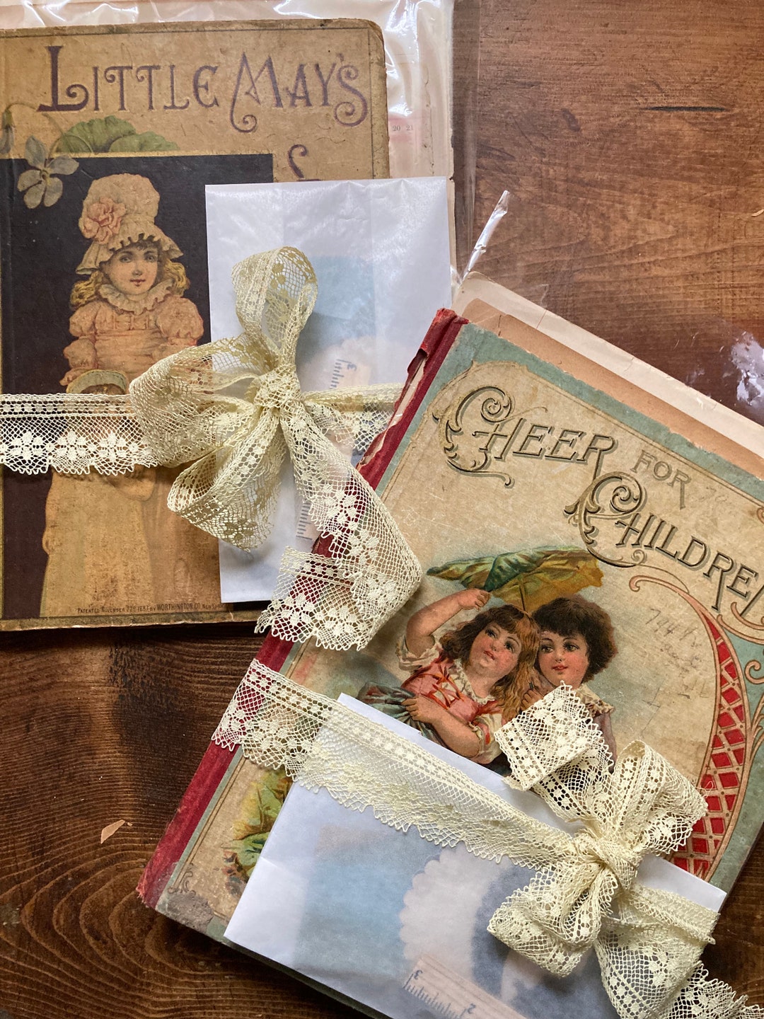 MBG Antique 1885 Childrens Book Cover Junk Journal/scrapbook Craft Kit ...