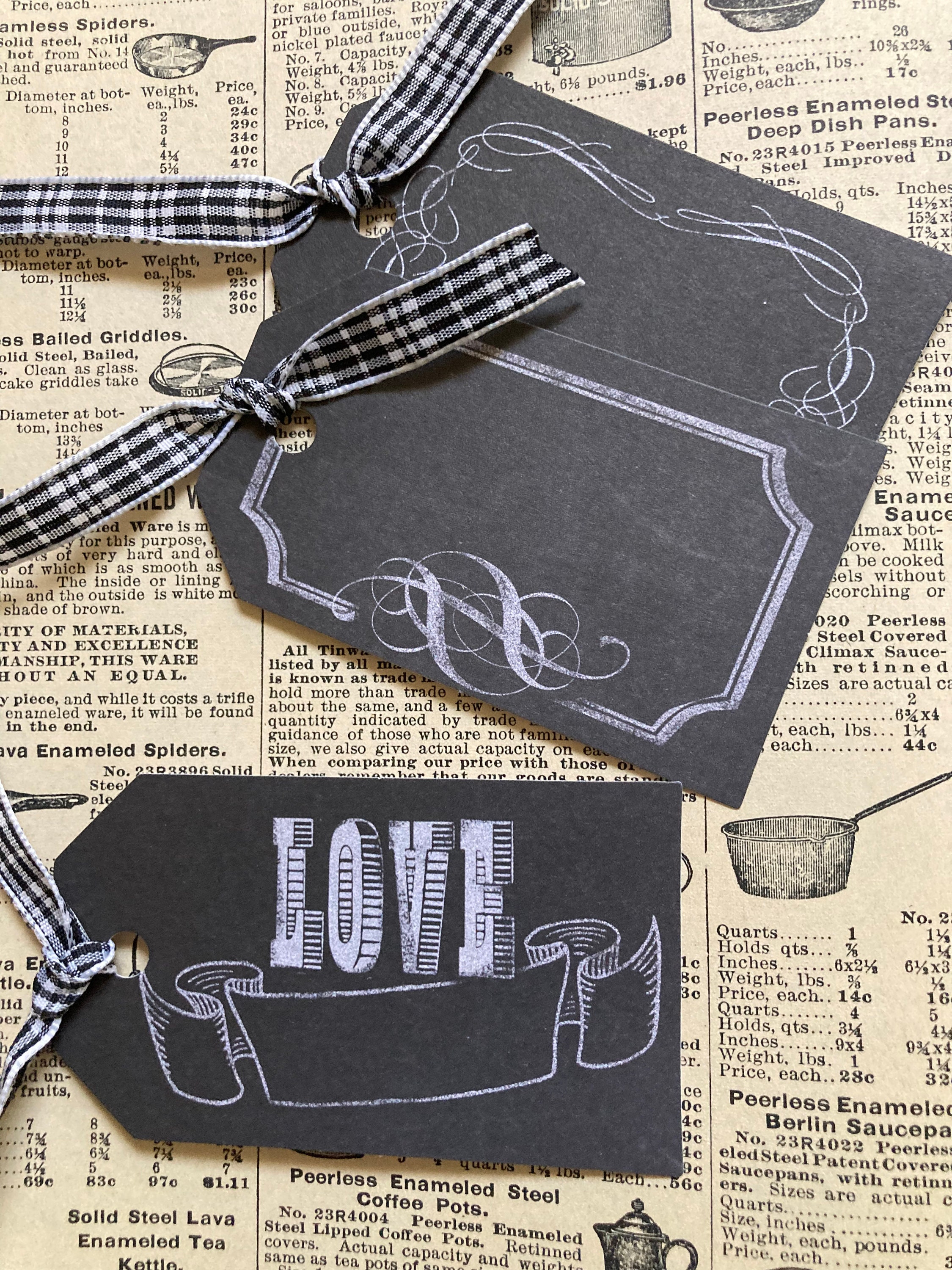 MBG Farmhouse Fresh French Country Chalkboard Tags With - Etsy