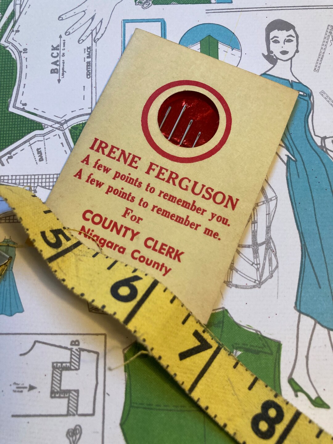EXTREMELY RARE Vintage 1950 Irene Ferguson Political Needle Book ...